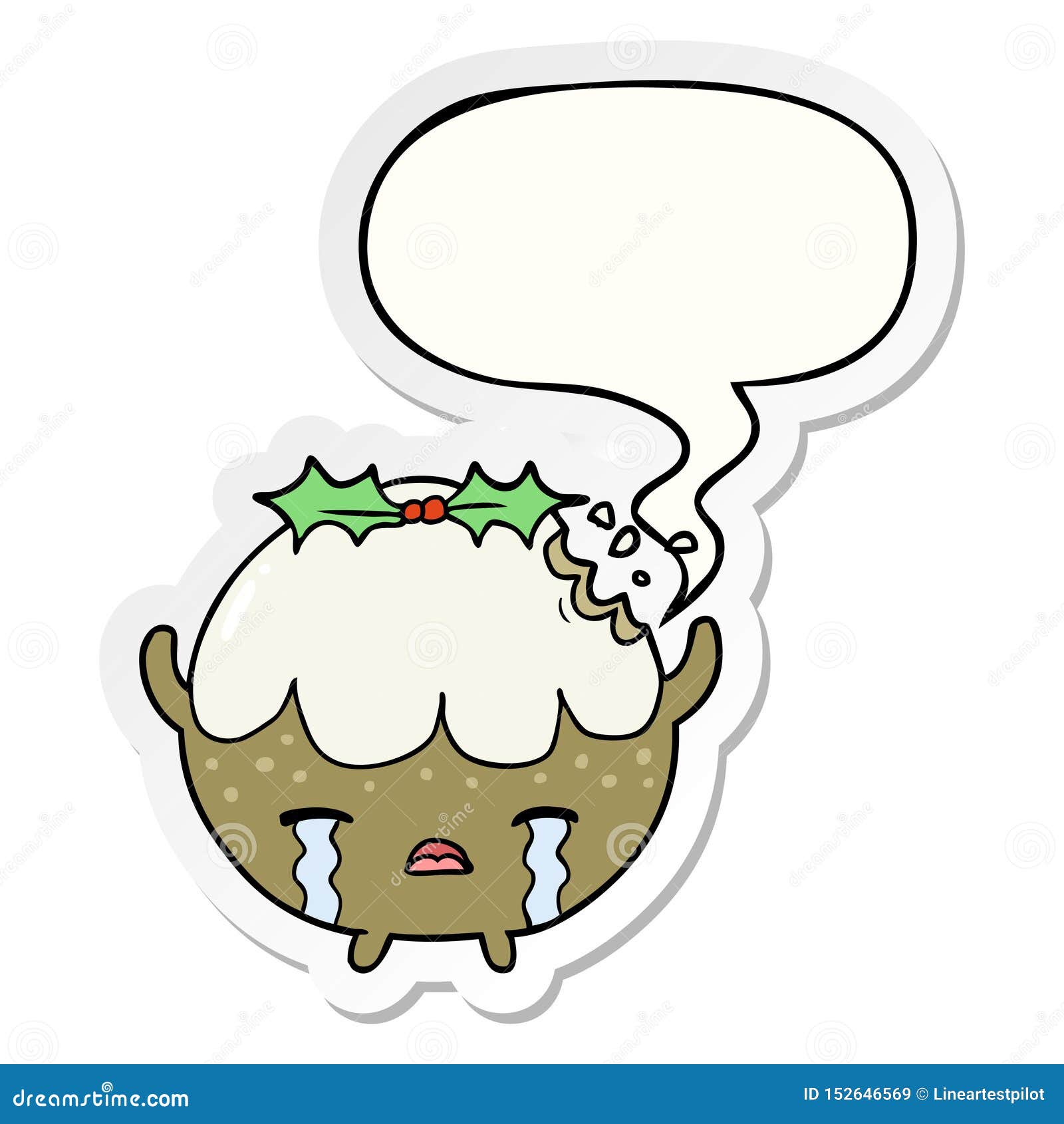 Pudding Cat Sticker Label Cartoon Vector | CartoonDealer.com #51192475