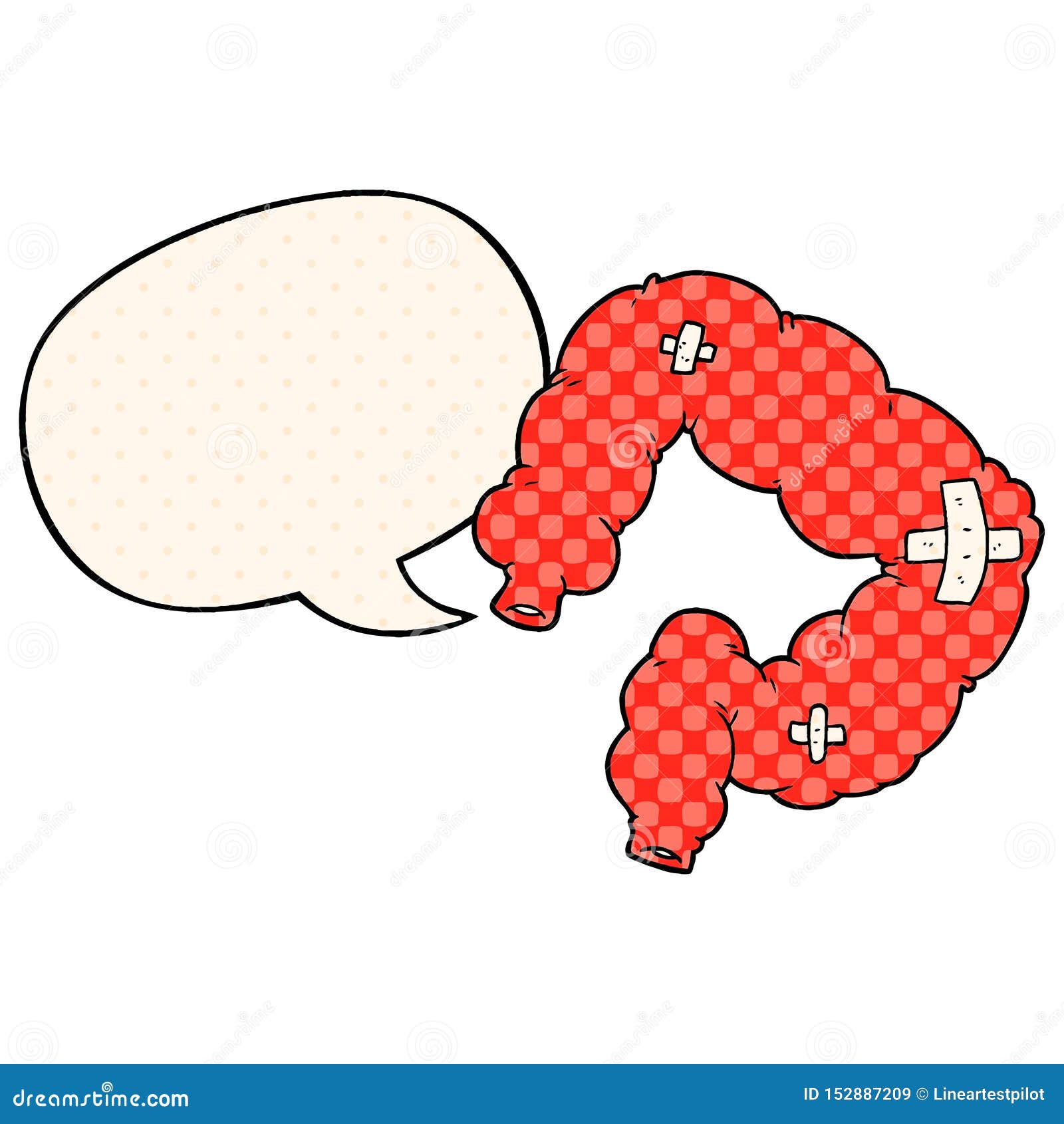 A Creative Cartoon Colon and Speech Bubble in Comic Book Style Stock ...