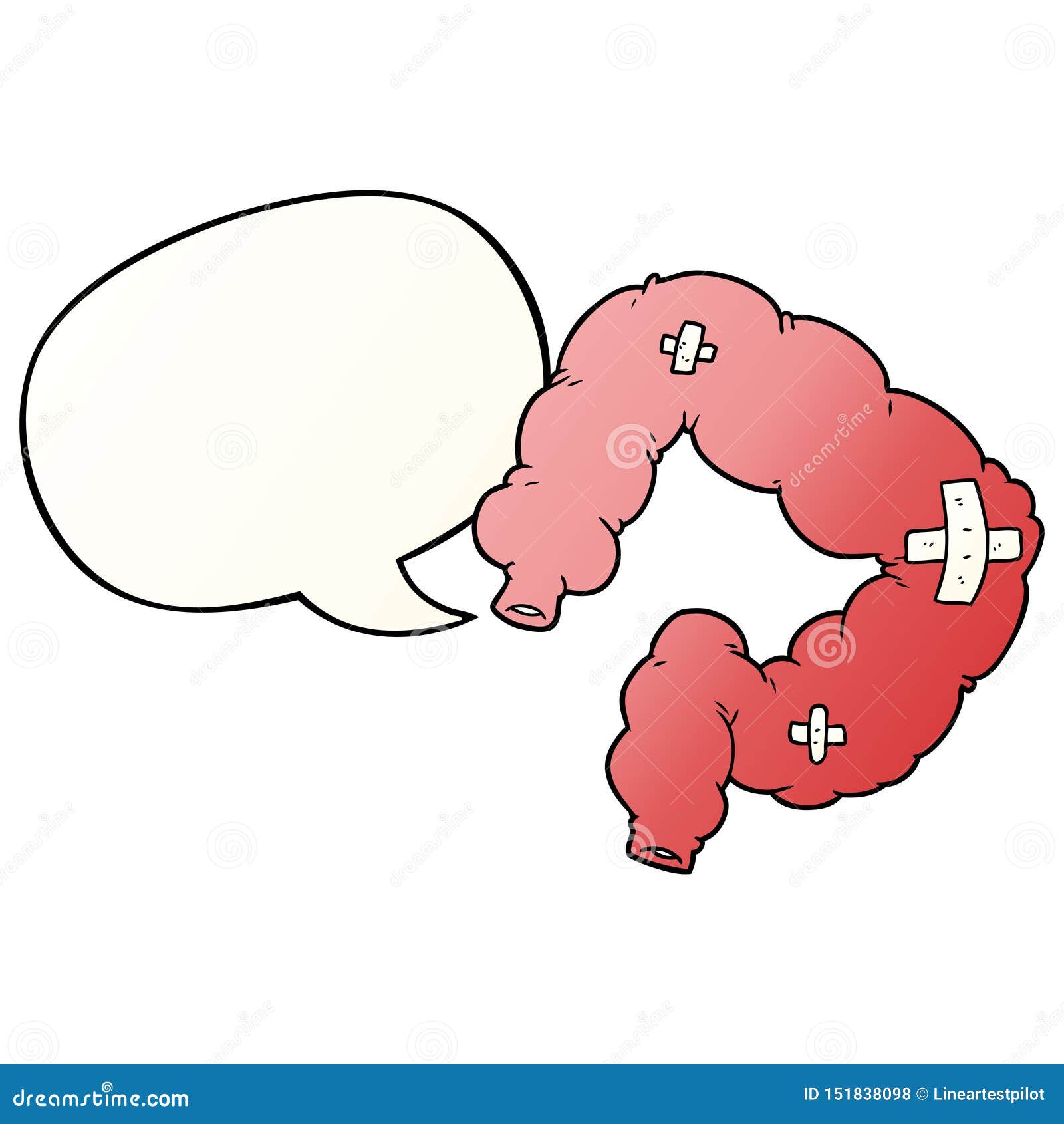 A Creative Cartoon Colon and Speech Bubble in Smooth Gradient Style ...