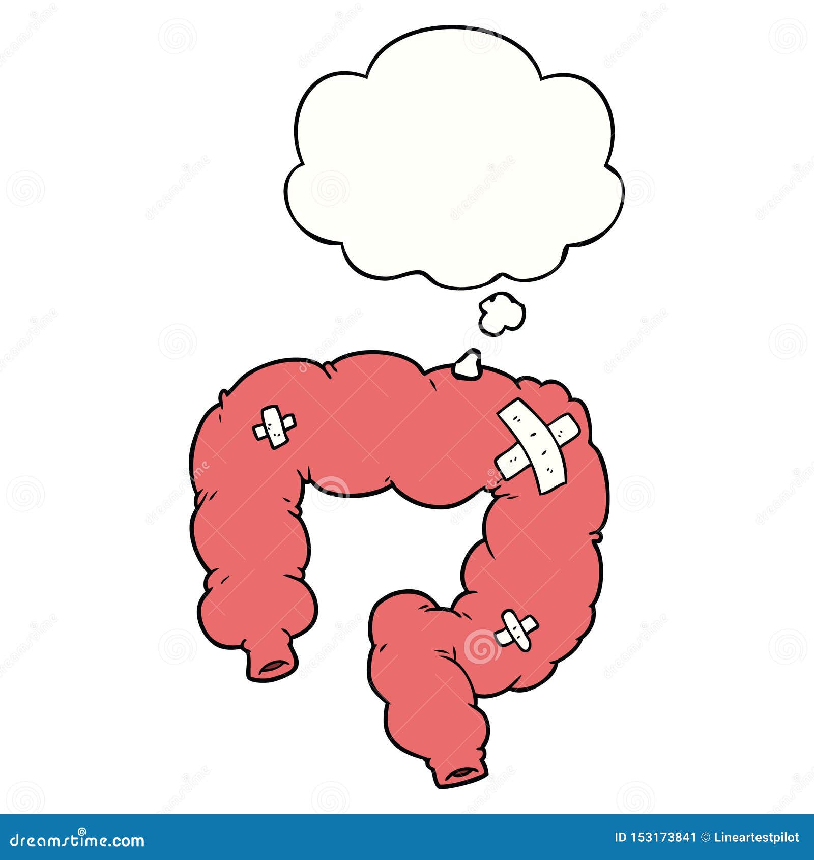 A Creative Cartoon Colon and Thought Bubble Stock Vector - Illustration ...