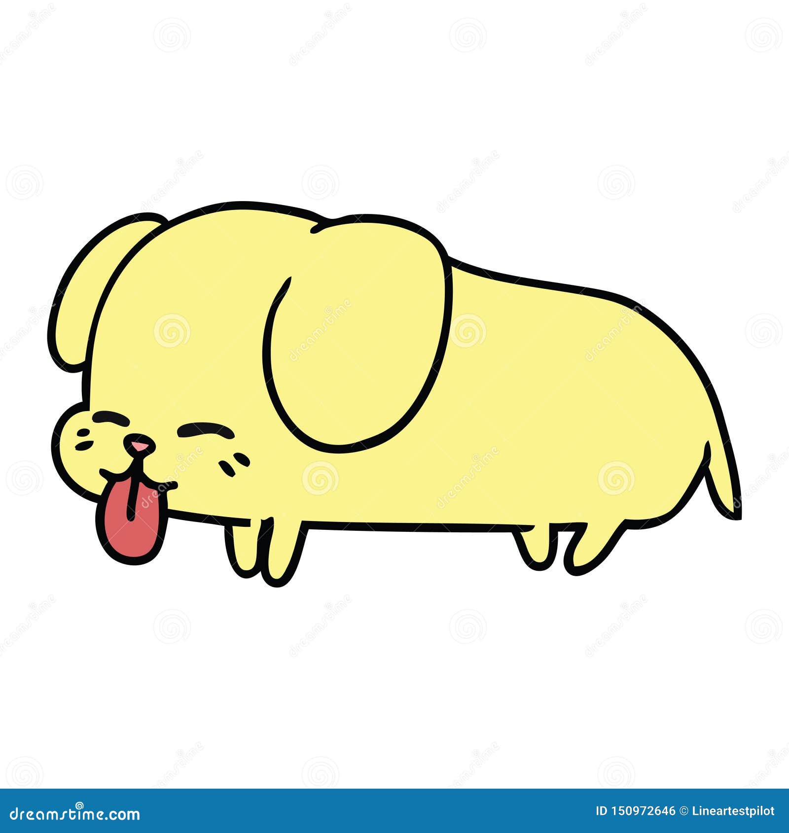 A Creative Cartoon of Cute Kawaii Dog Stock Vector - Illustration of ...