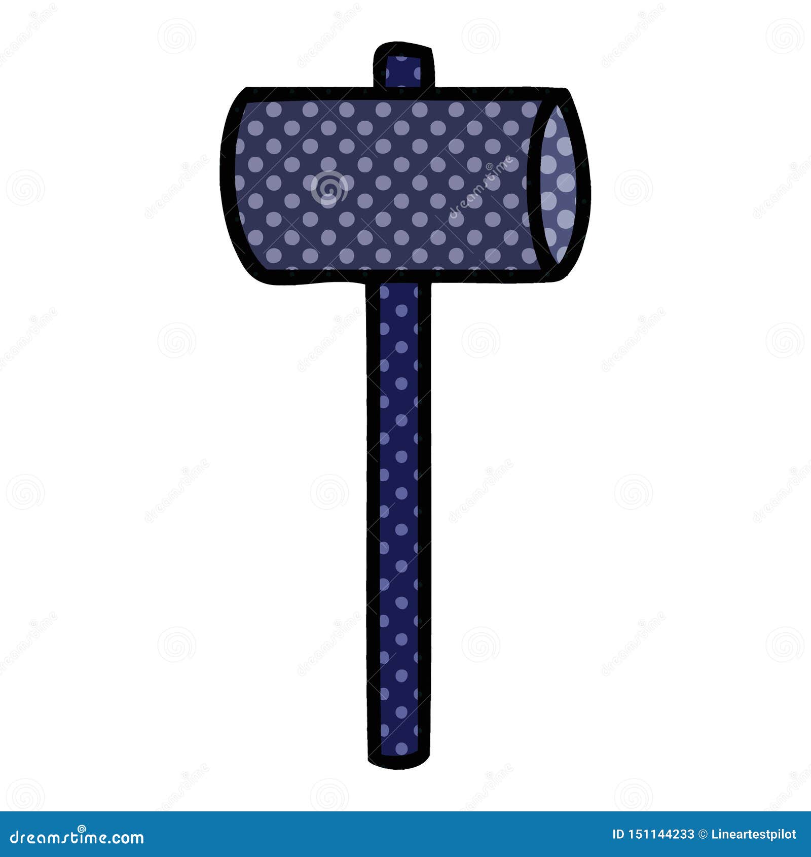 A Creative Cartoon Doodle of a Mallet Stock Vector - Illustration of ...