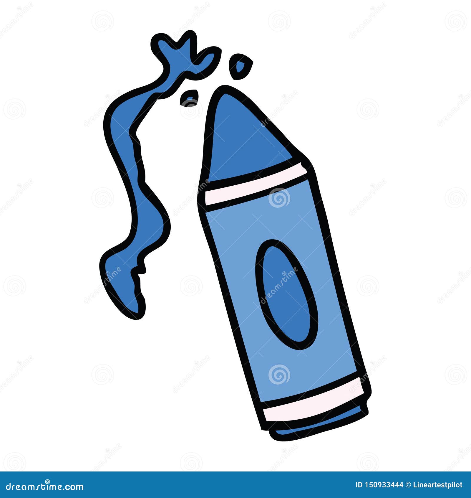 A Creative Cartoon Doodle of a Pink Crayon Stock Vector - Illustration ...