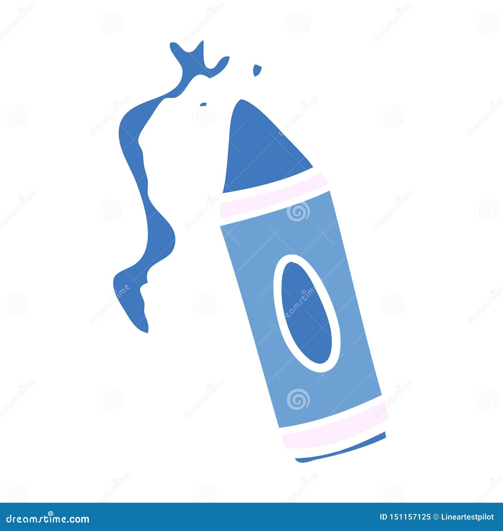 A Creative Cartoon Doodle of a Pink Crayon Stock Vector - Illustration ...
