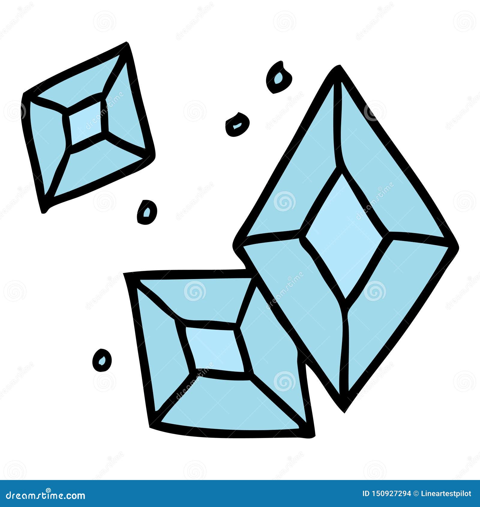 A Creative Cartoon Doodle of Some Diamonds Stock Vector - Illustration ...