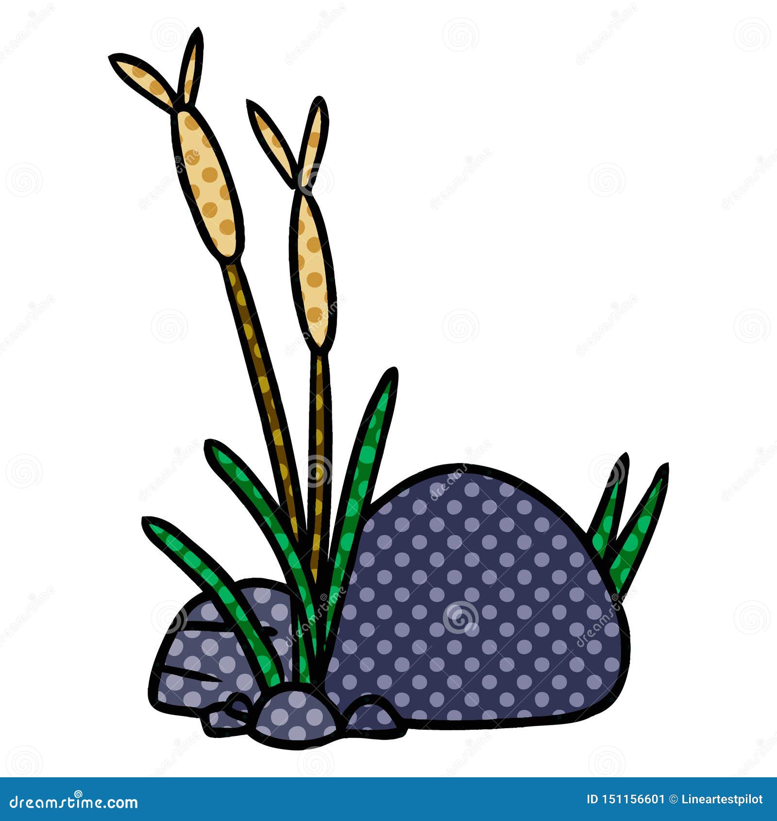 A Creative Cartoon Doodle of Stone and Pebbles Stock Vector ...