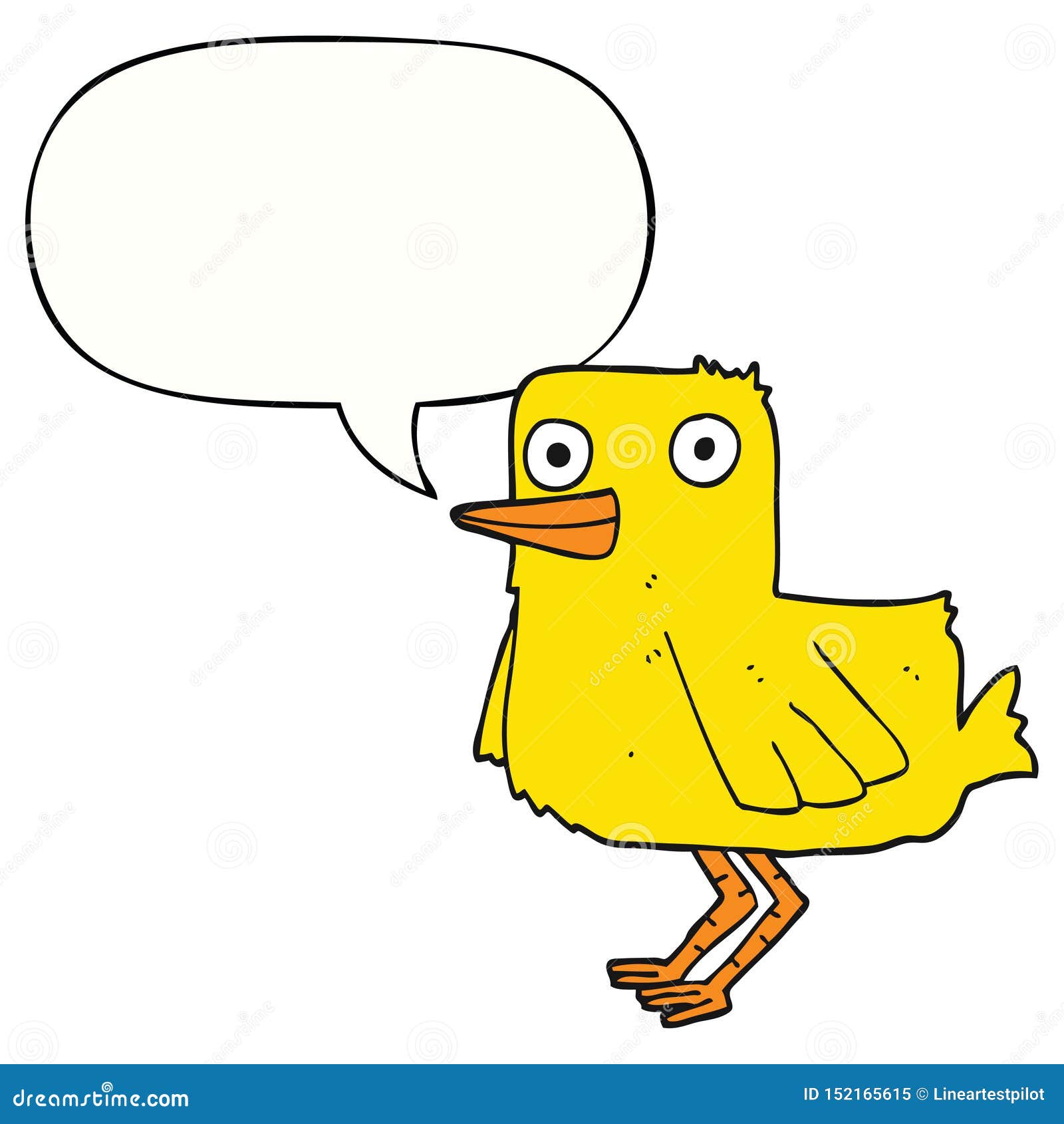 A Creative Cartoon Duck and Speech Bubble Stock Vector - Illustration ...