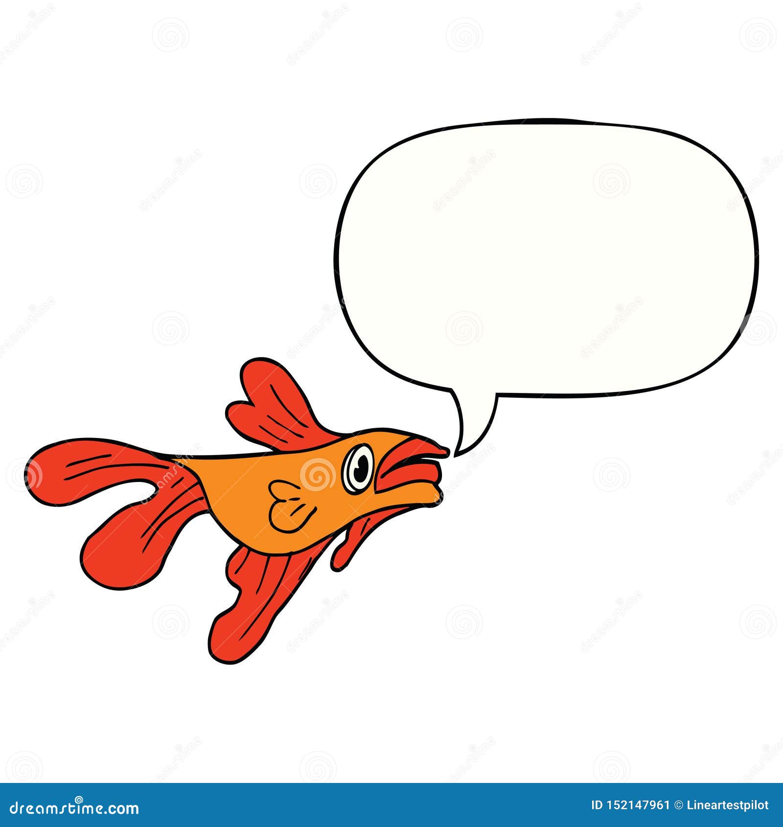 A Creative Cartoon Fighting Fish and Speech Bubble Stock Vector ...