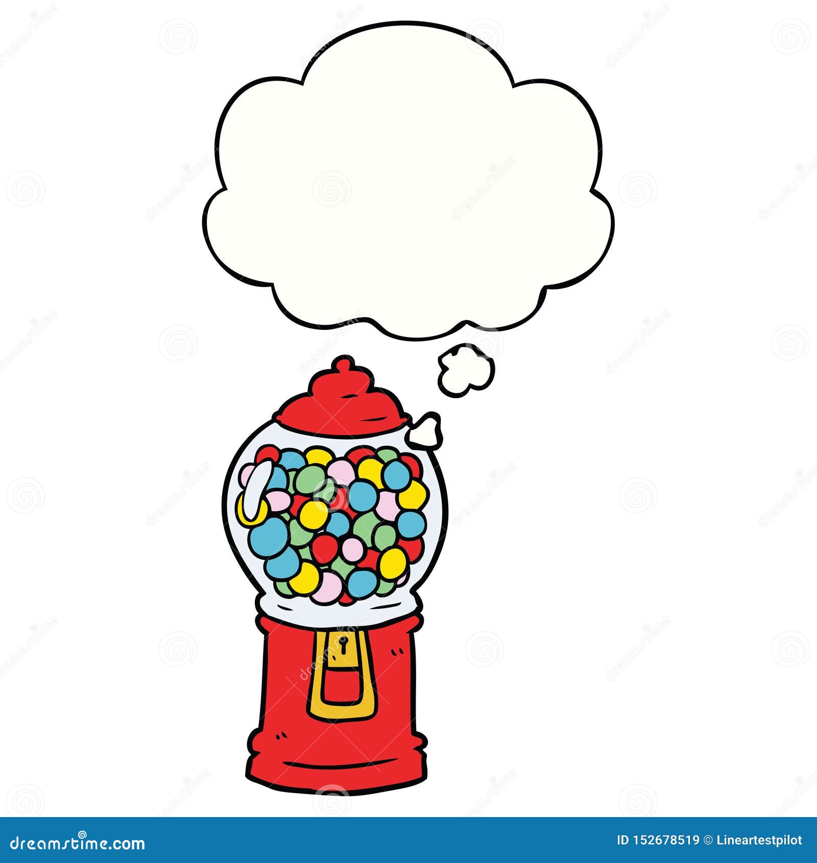 Cartoon Gumball Machine Card Poster. Vector | CartoonDealer.com #108814304