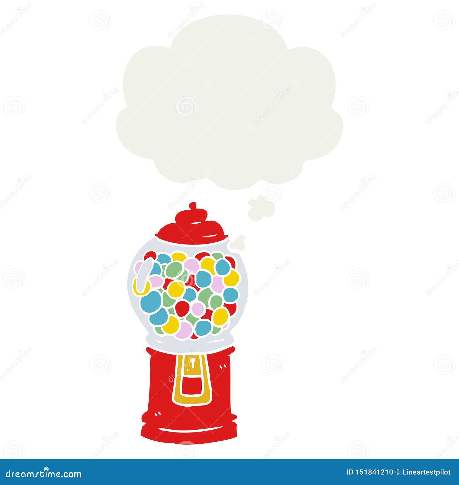 Cartoon Gumball Machine Card Poster. Vector | CartoonDealer.com #108814304