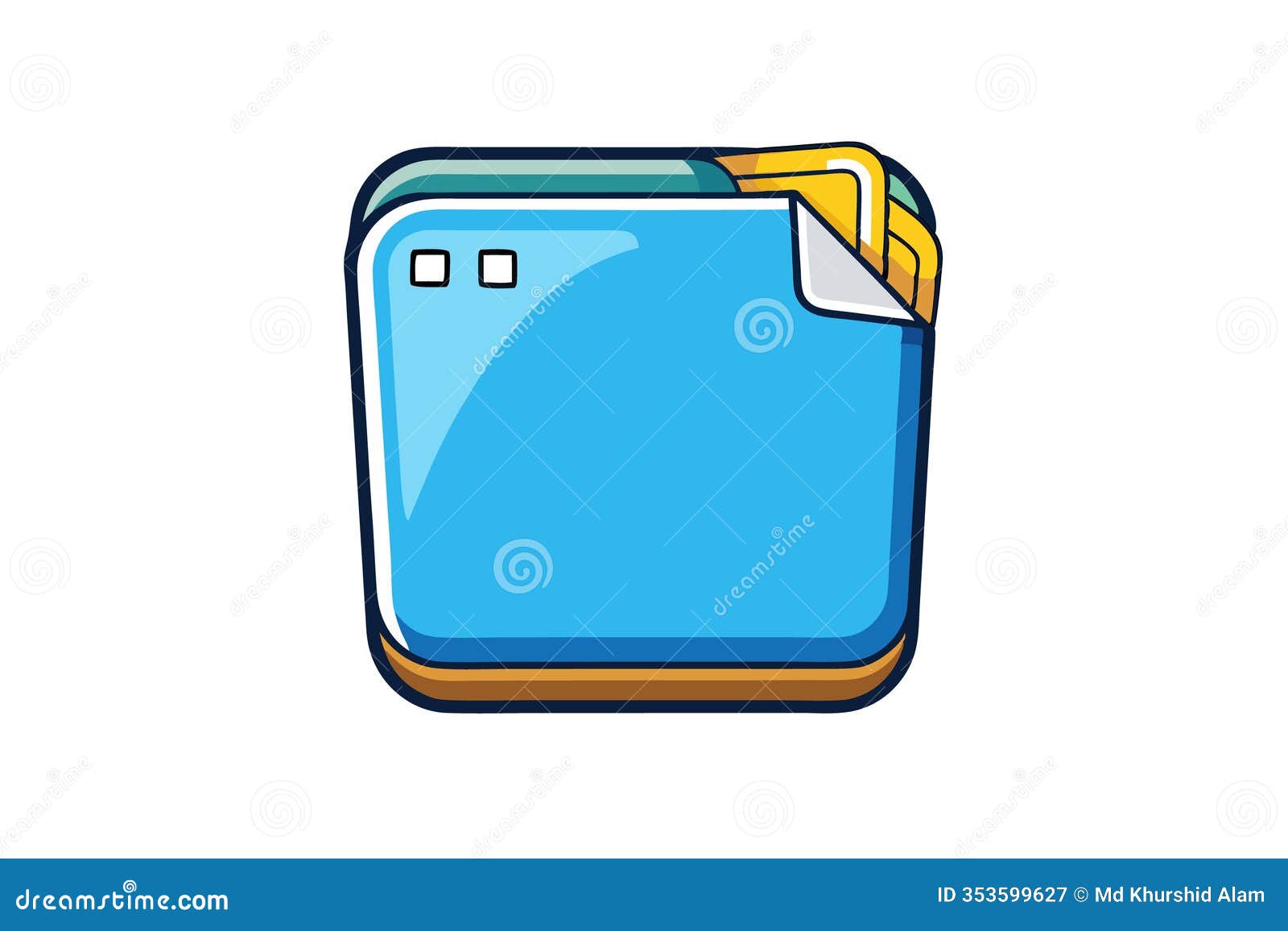 Creative Cartoon Illustration of a Folder with a Delete Symbol for ...