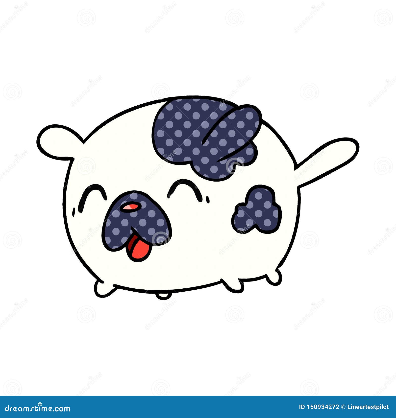 A Creative Cartoon Kawaii Cute Patch Dog Stock Vector - Illustration of ...