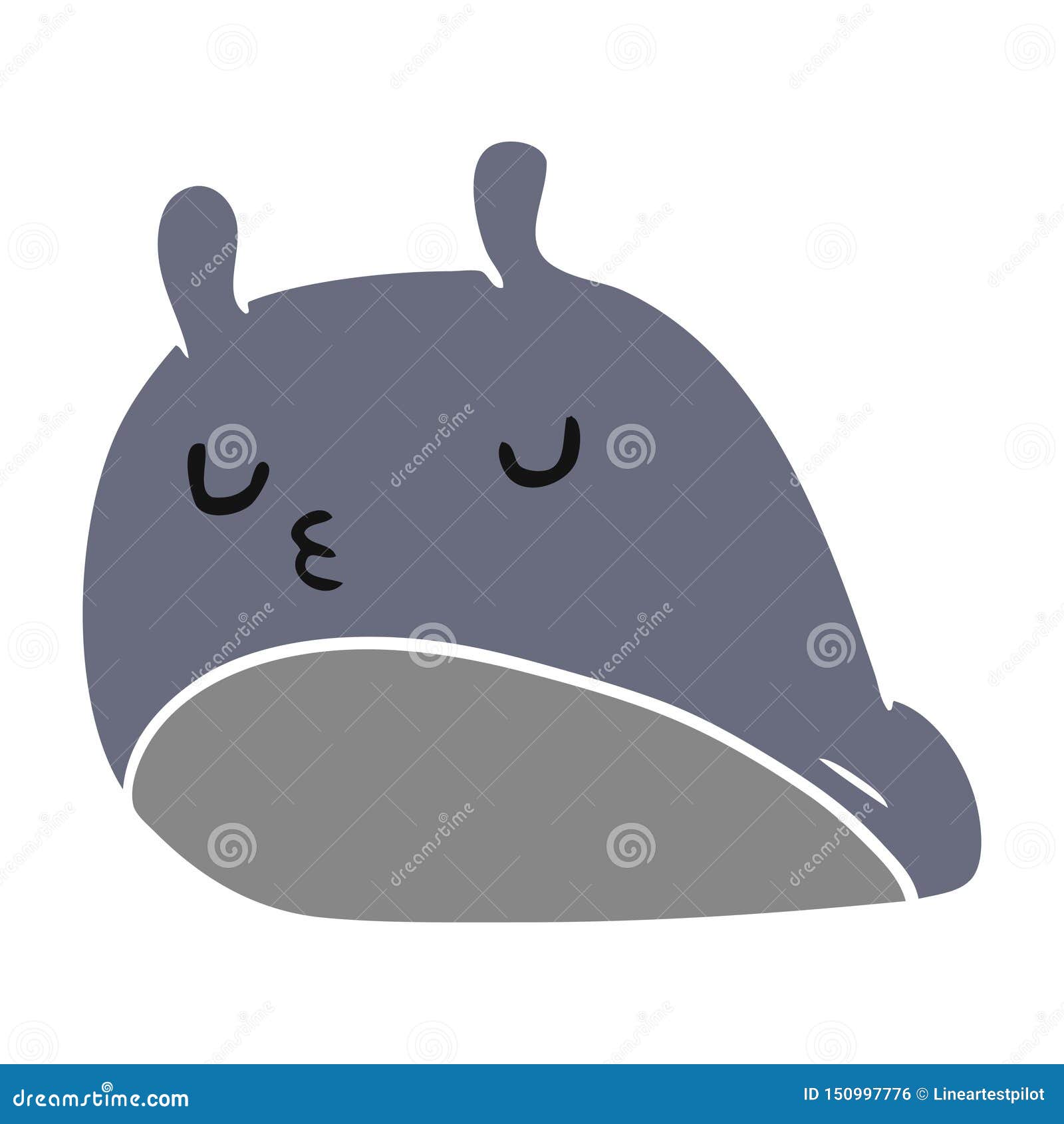 A Creative Cartoon Kawaii Fat Cute Slug Stock Vector - Illustration of ...