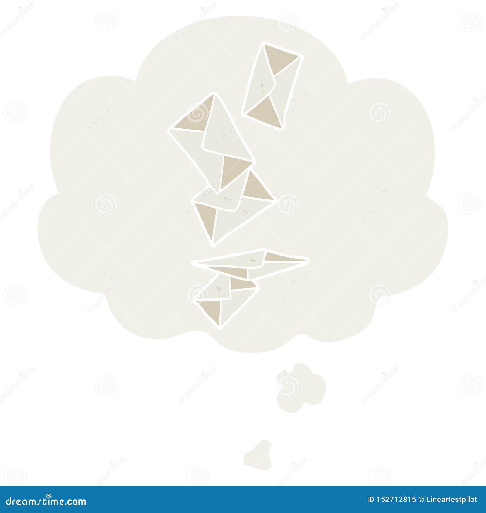 A Creative Cartoon Letters and Thought Bubble in Retro Style Stock ...