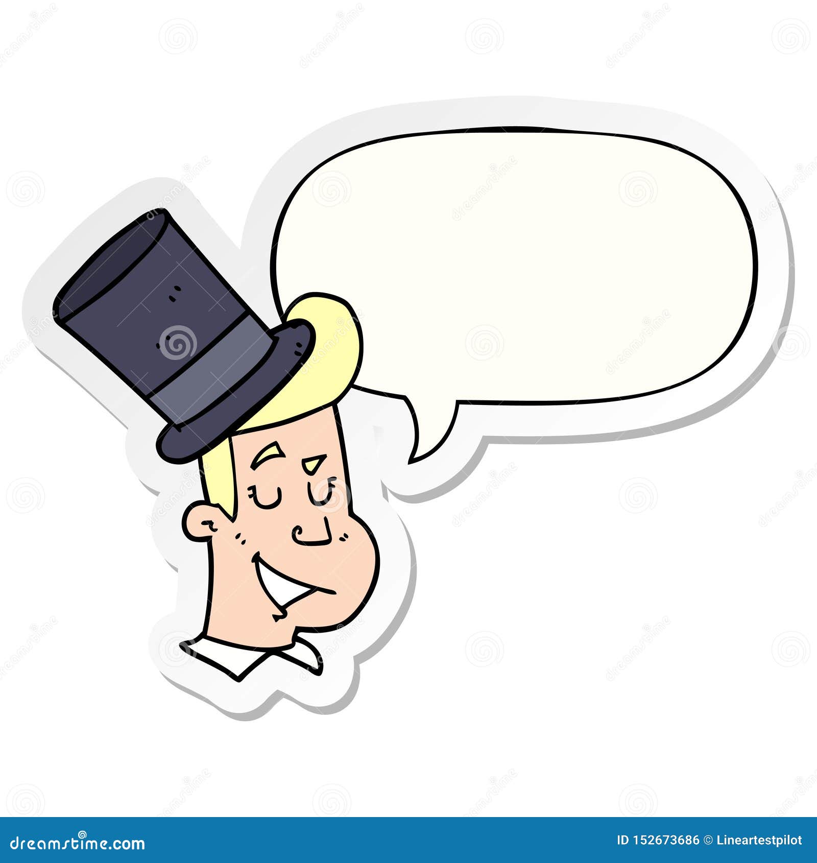 Stick Man Top Hat Speech Bubble Stock Illustrations – 5 Stick Man Top ...