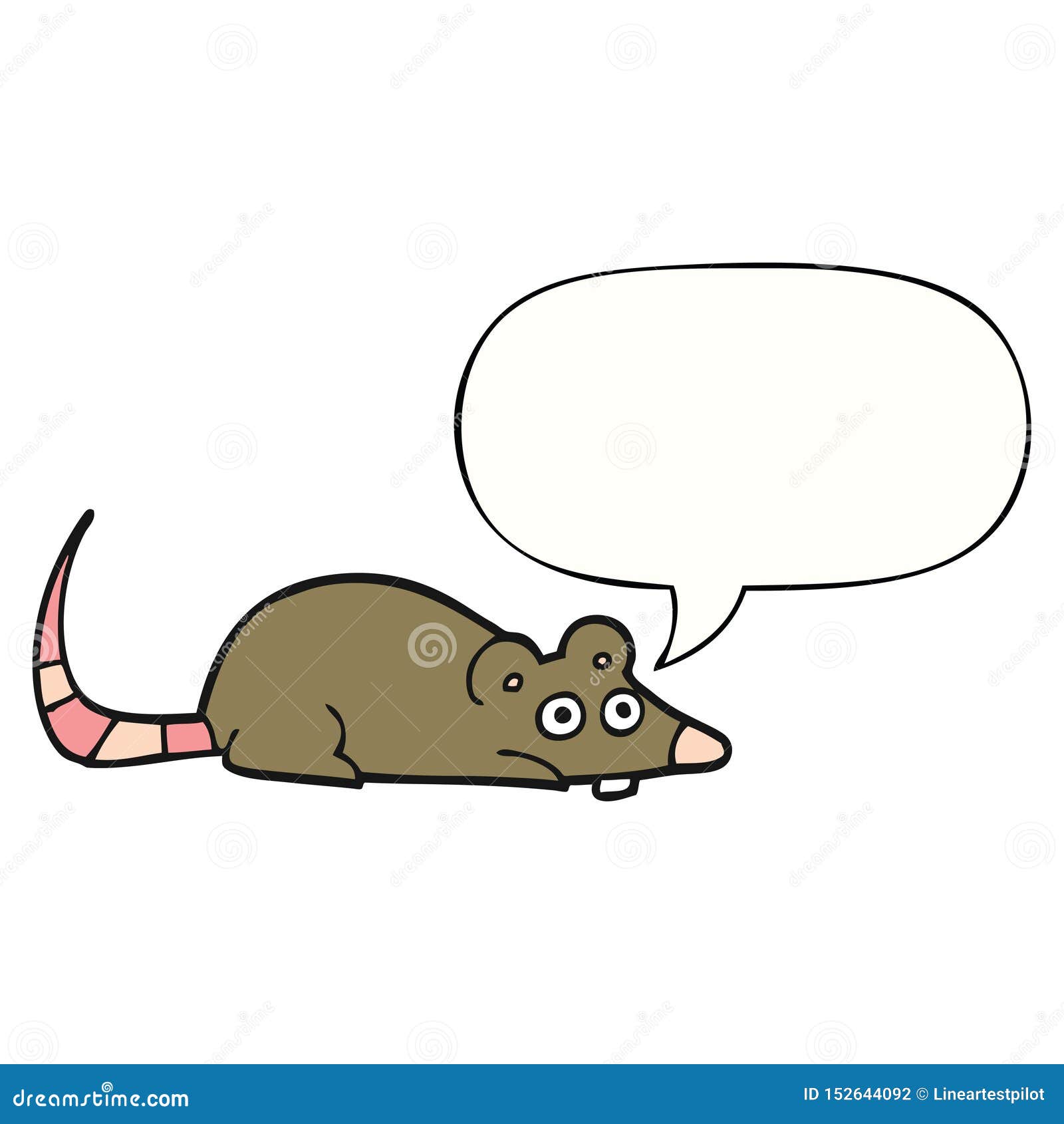 A Creative Cartoon Mouse and Speech Bubble Stock Vector - Illustration ...