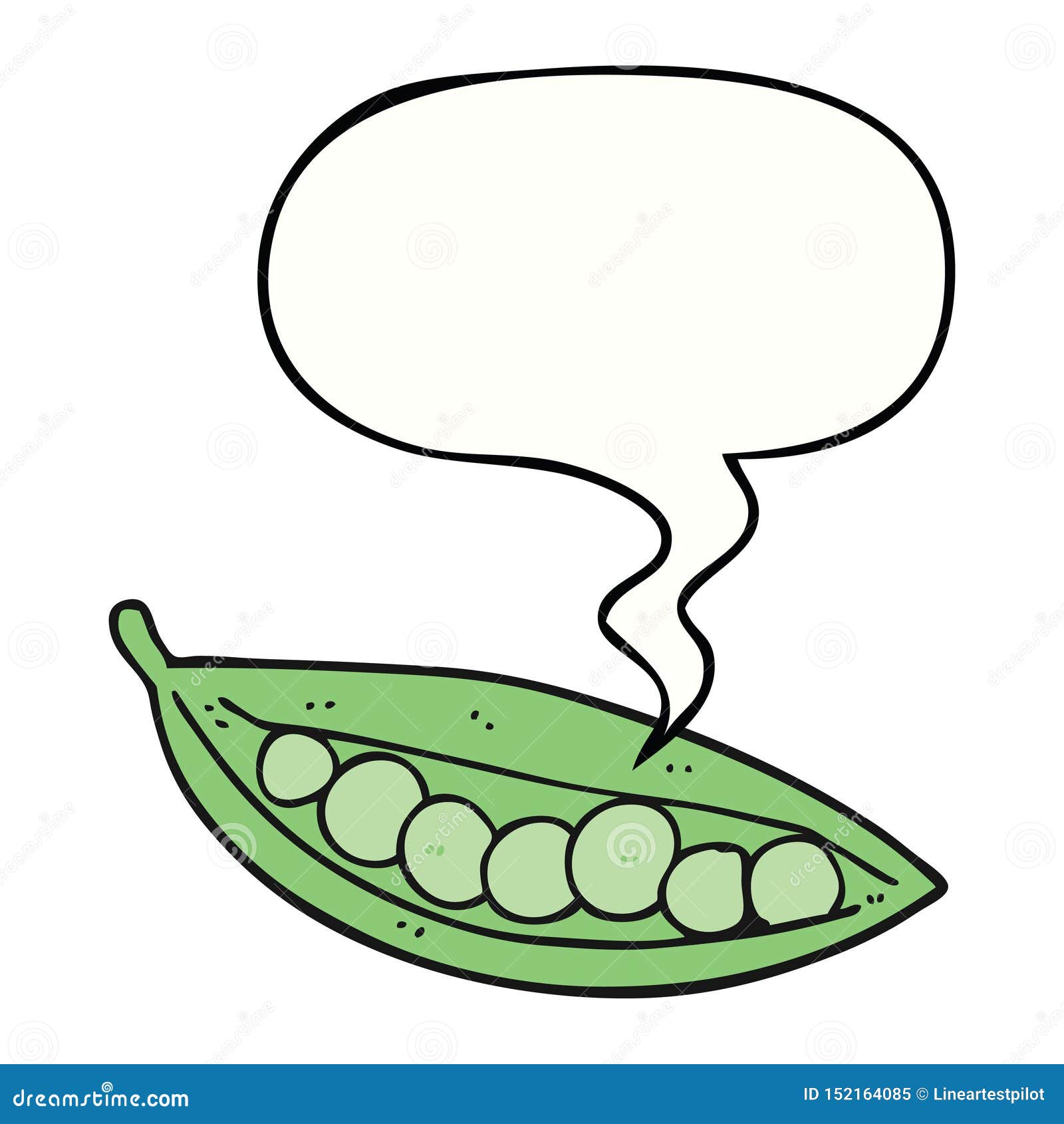 A Creative Cartoon Peas in Pod and Speech Bubble Stock Vector ...