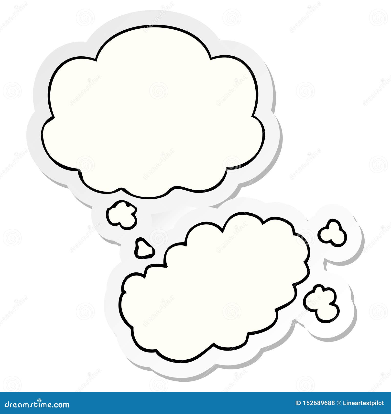 A Creative Cartoon Puff of Smoke and Thought Bubble As a Printed ...