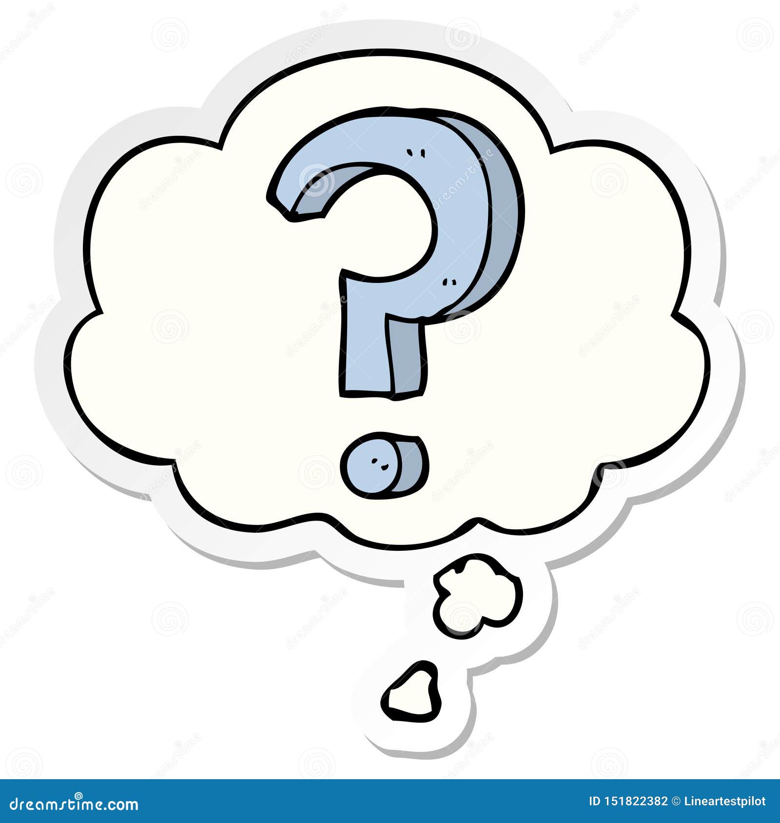 A Creative Cartoon Question Mark and Thought Bubble As a Printed ...