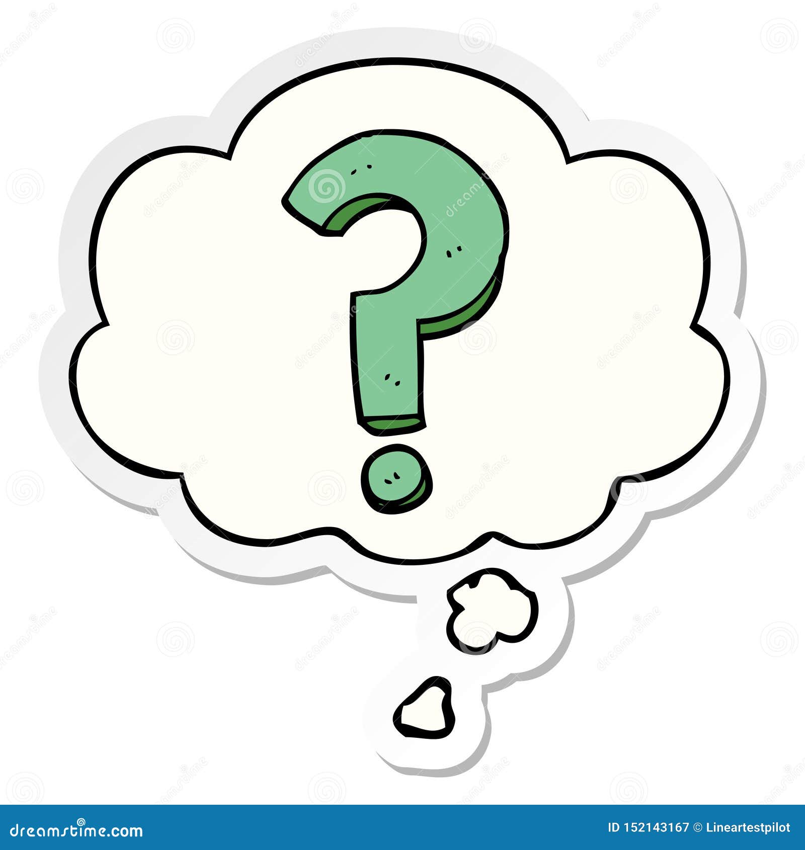 A Creative Cartoon Question Mark and Thought Bubble As a Printed ...