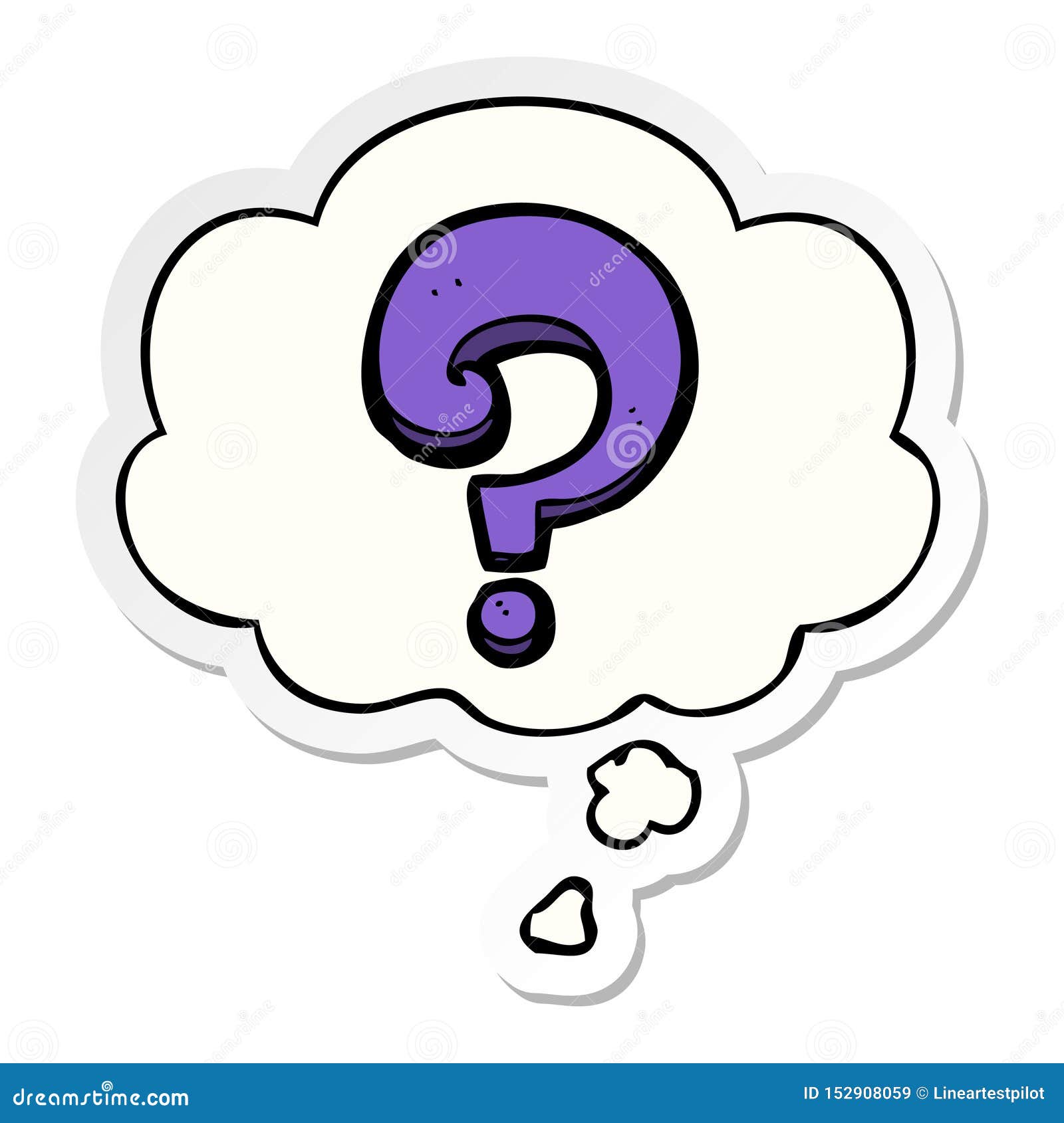 A Creative Cartoon Question Mark and Thought Bubble As a Printed ...