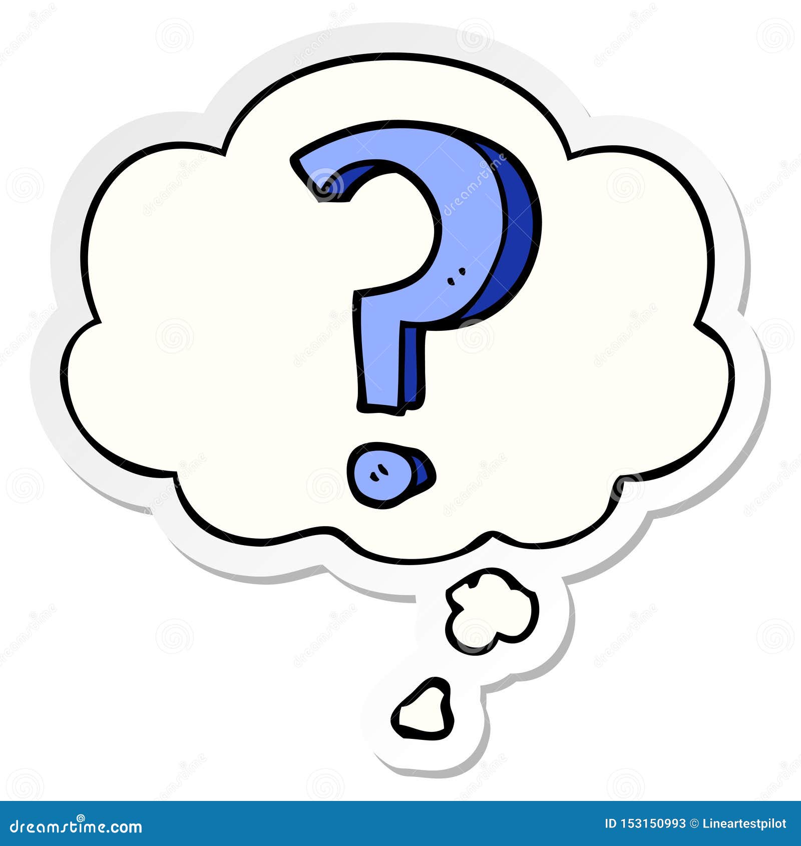 A Creative Cartoon Question Mark and Thought Bubble As a Printed ...