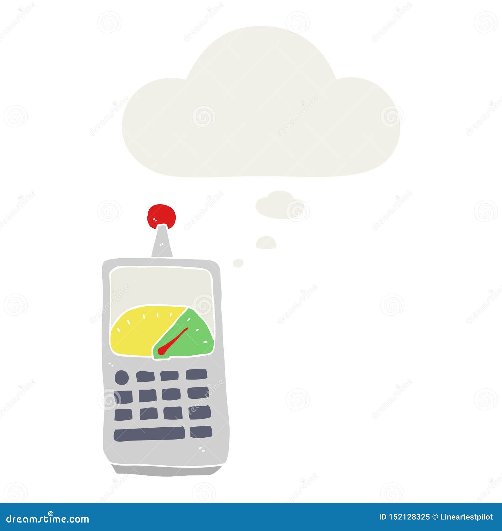 A Creative Cartoon Science Equipment and Thought Bubble in Retro Style ...