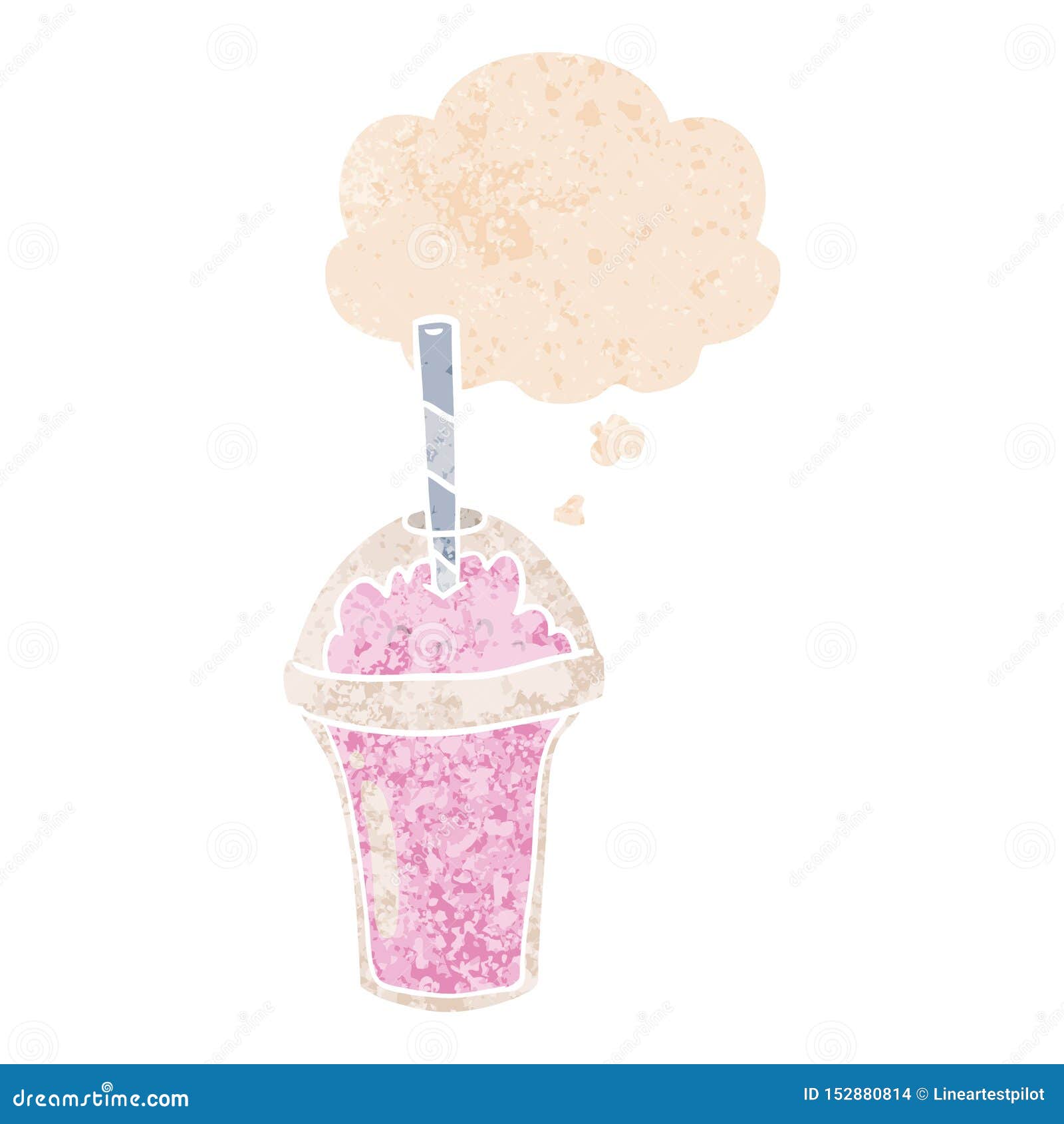 Smoothie Slush Slurpee Food Drink Iced Cute Cartoon Thought Bubble ...