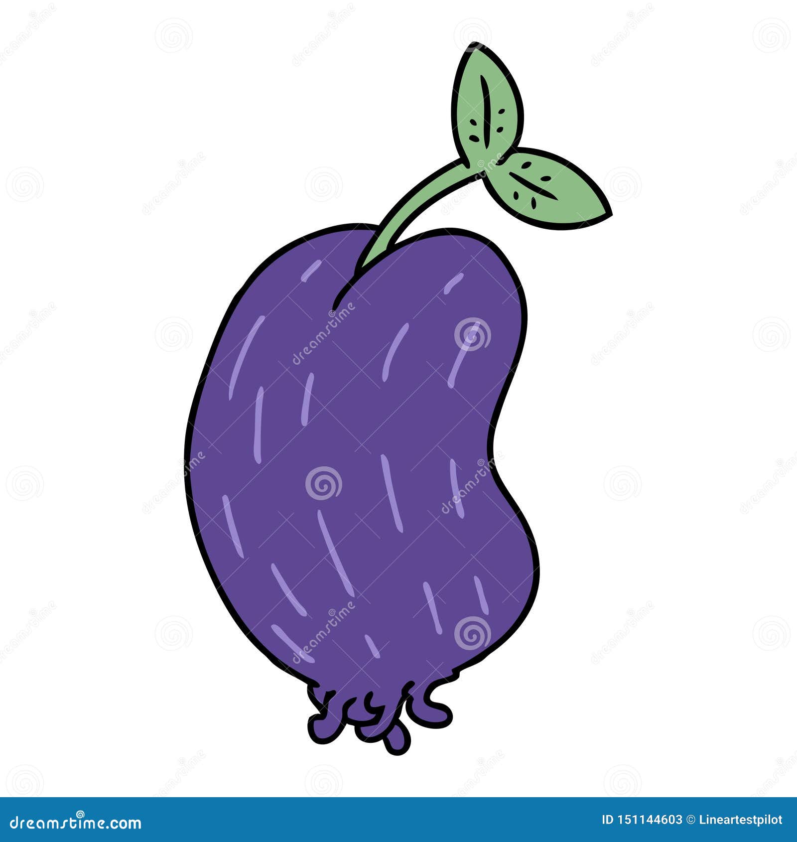 A Creative Cartoon of a Sprouting Bean Stock Vector - Illustration of ...