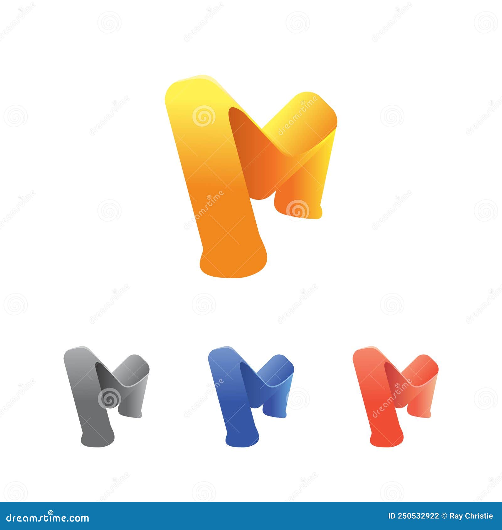 Creative Cartoon Style Letter M Logo Stock Vector - Illustration of ...