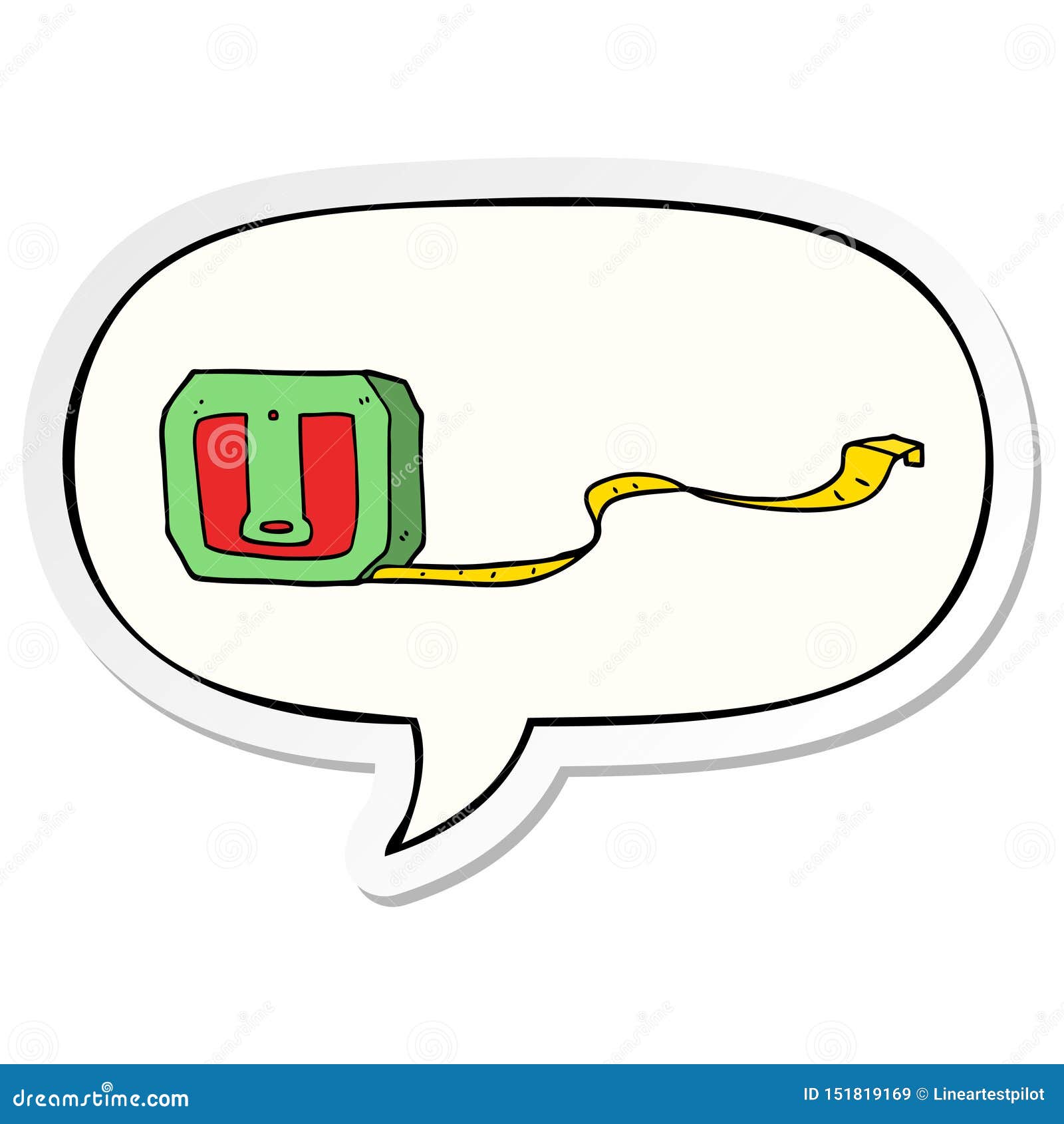 Cartoon Measure Tape Circle Frame Isolated On White Background Vector ...