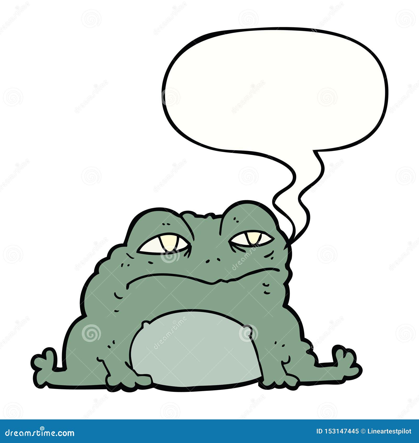 A Creative Cartoon Toad and Speech Bubble Stock Vector - Illustration ...