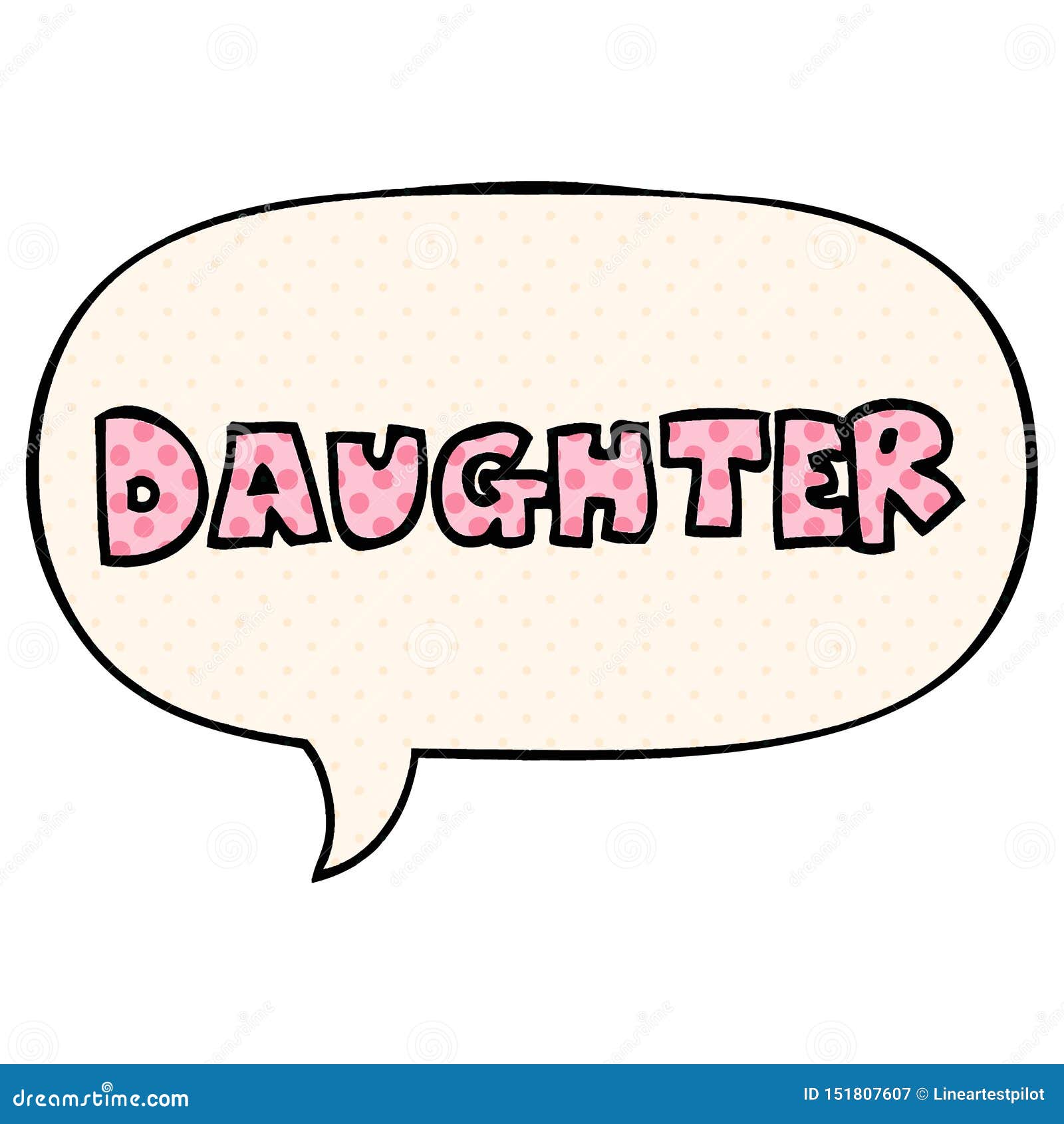 Daughter Words Clipart