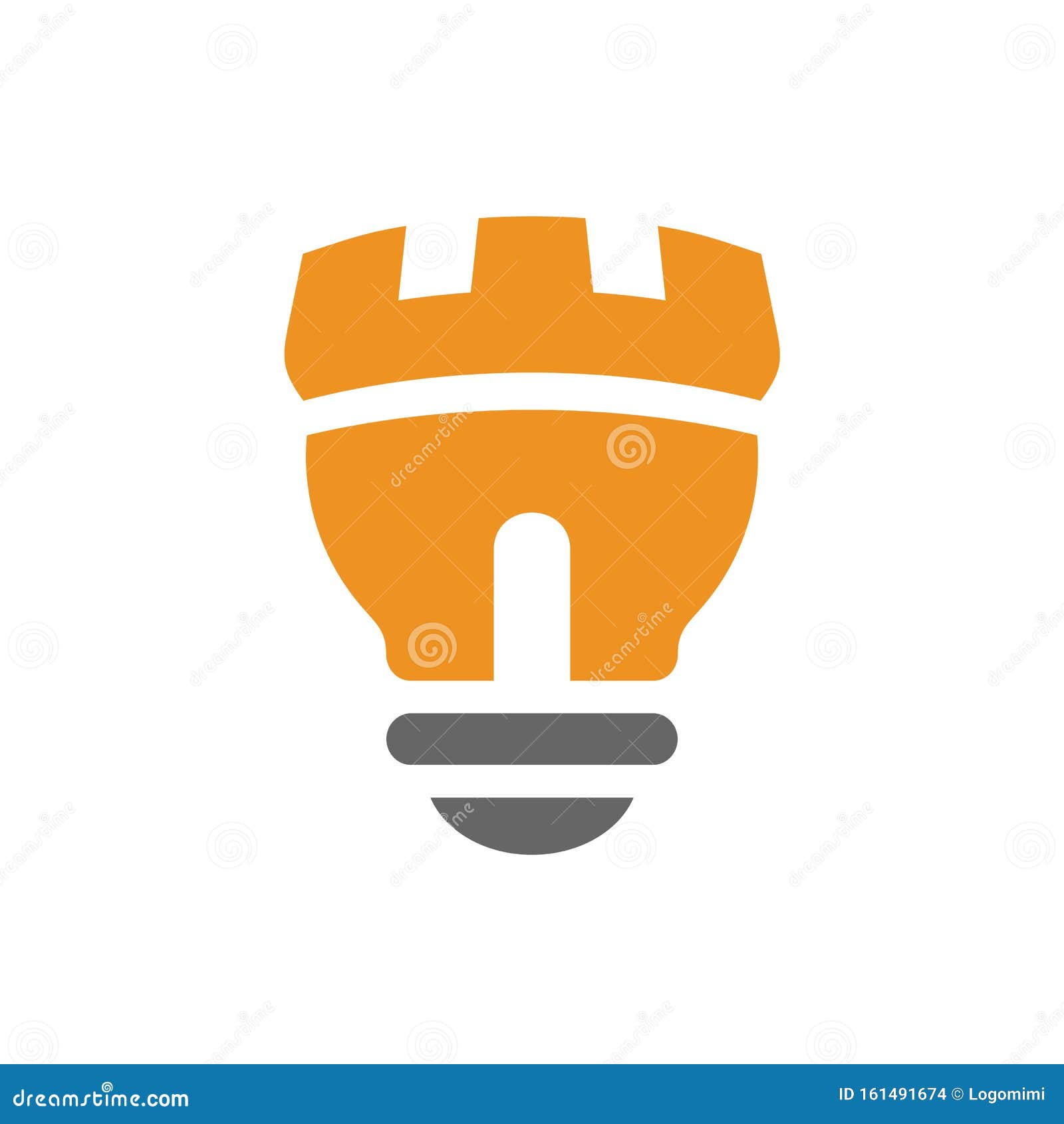 Creative Castle Lightbulb Logo Icon Template, Light Bulb Lamp Symbol ...