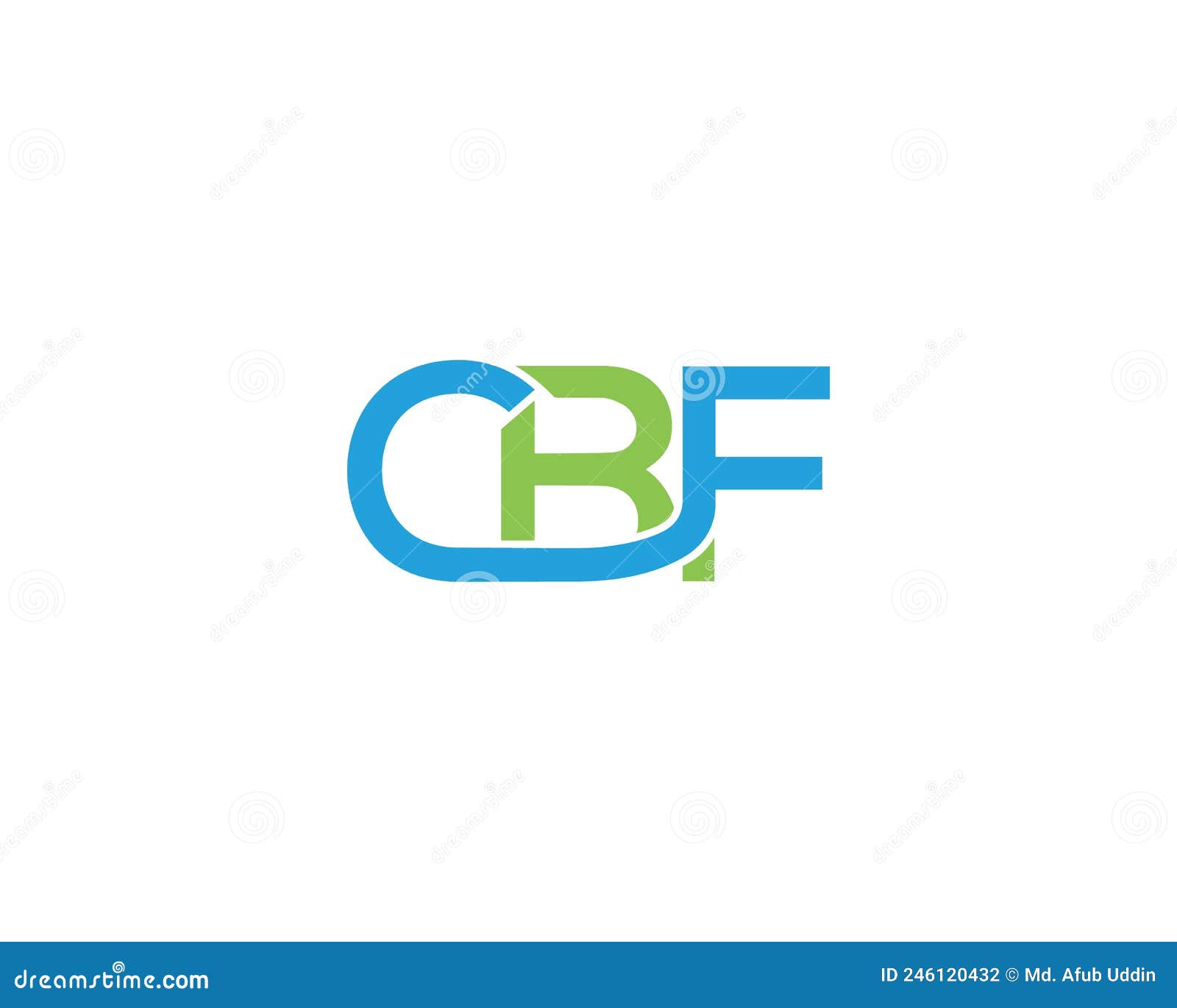 Creative CBF Logo Icon Design Idea Concept Stock Vector - Illustration ...