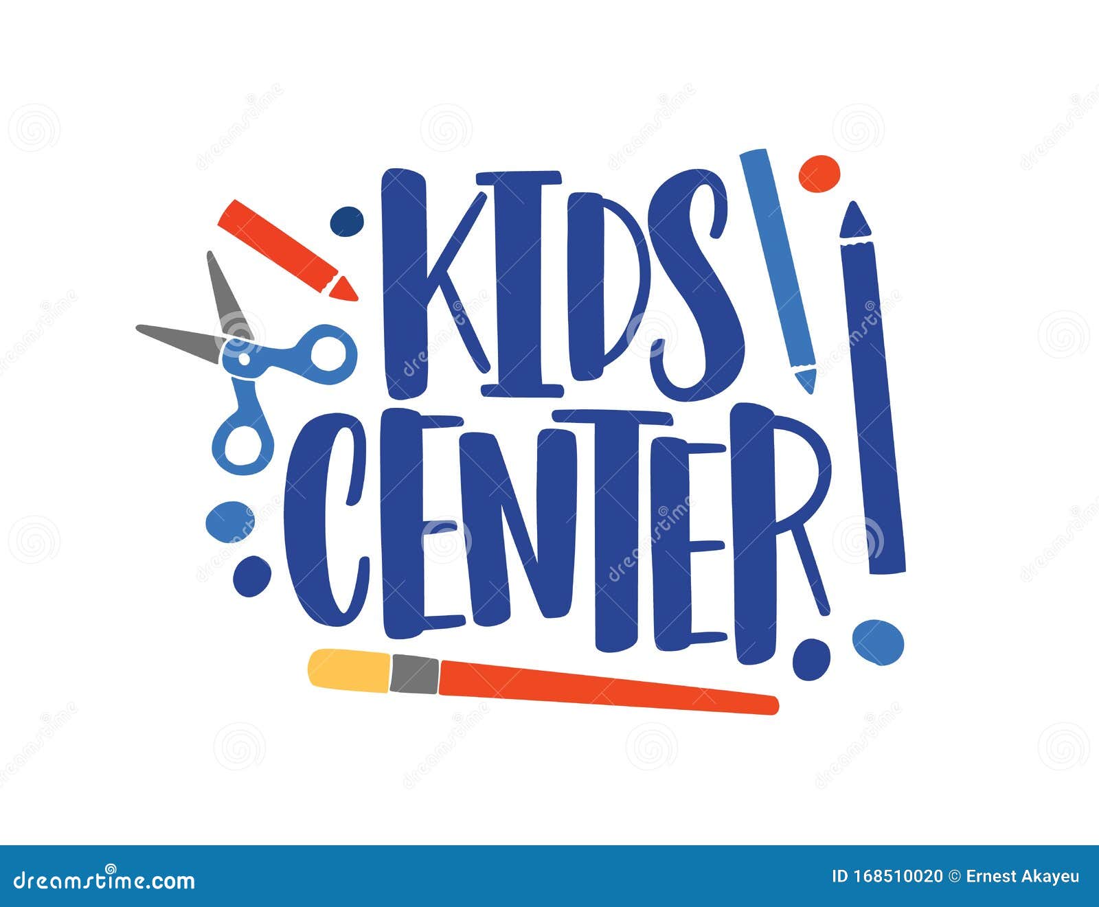 Creative Center Flat Vector Logo. Children Development Studio ...