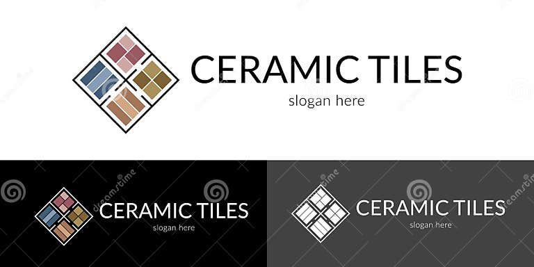 Creative Ceramic Tiles Logo Stock Vector - Illustration of line ...