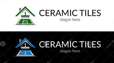 Creative Ceramic Tiles Logo in Perspective Stock Vector - Illustration ...