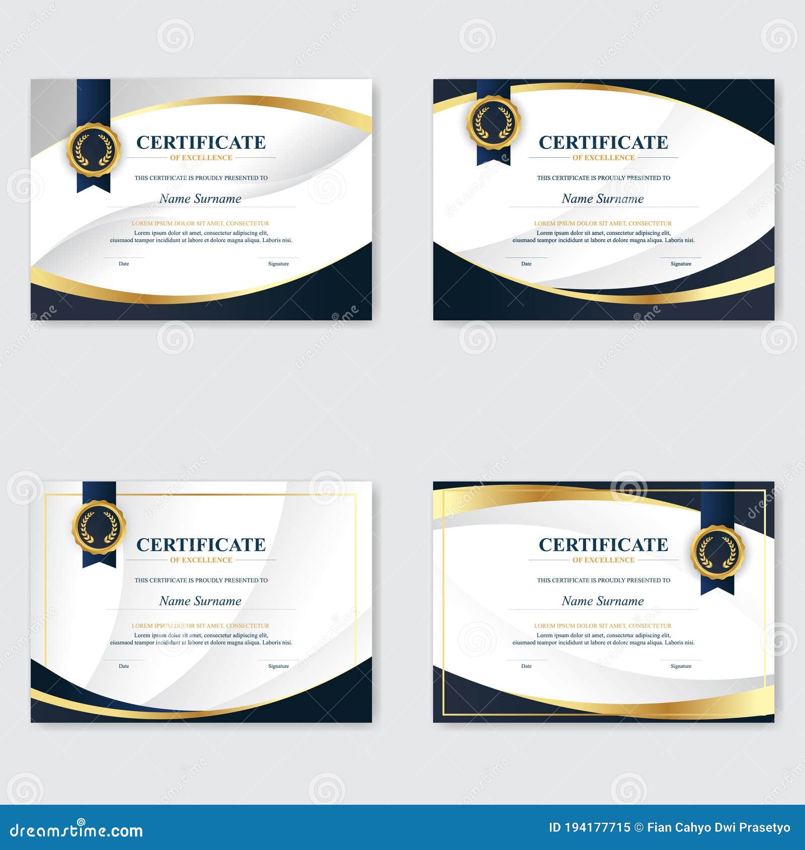 Creative Certificate of Appreciation Award Template Stock Vector ...