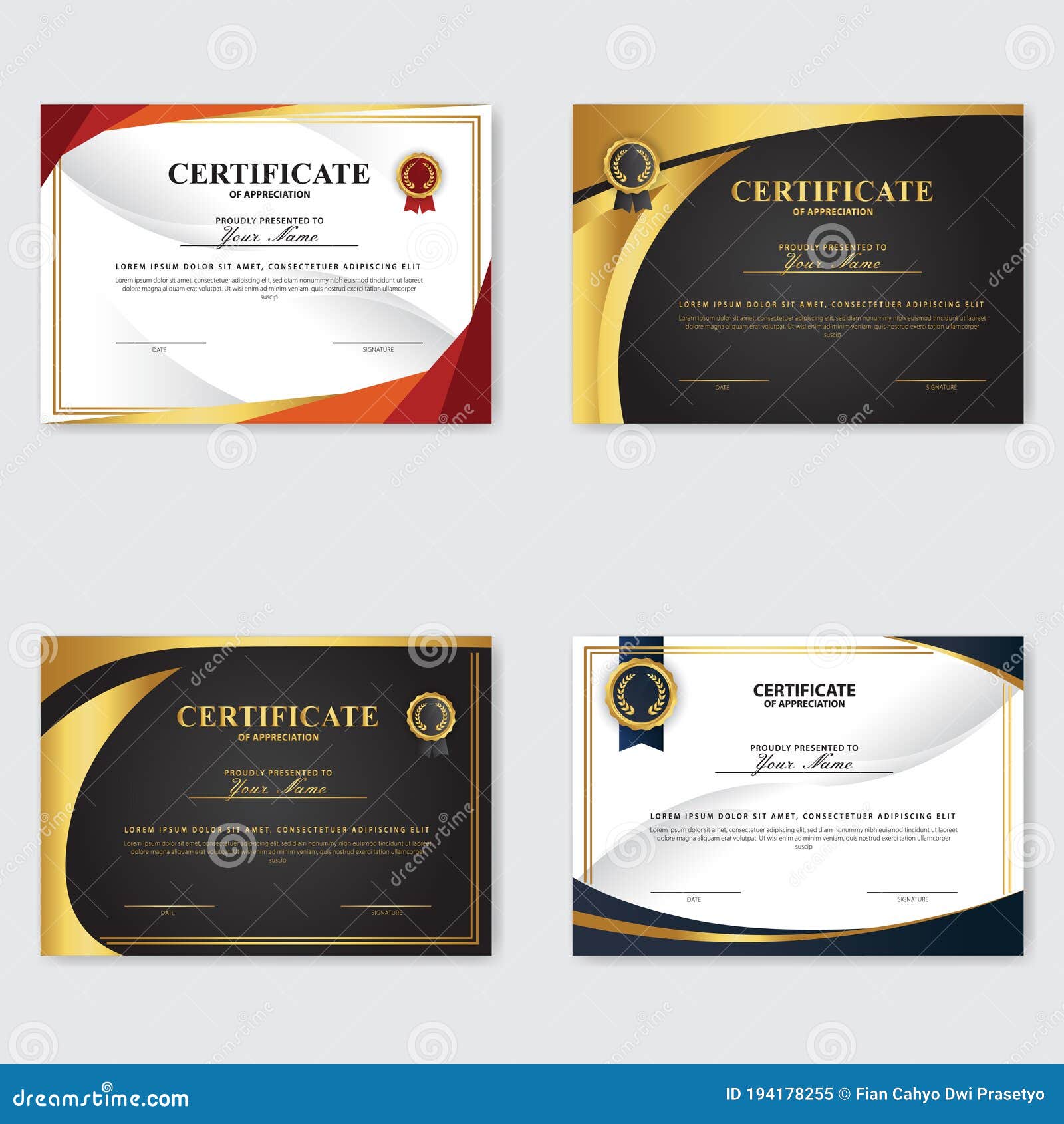 Creative Certificate Of Appreciation Award Template. Certificate ...
