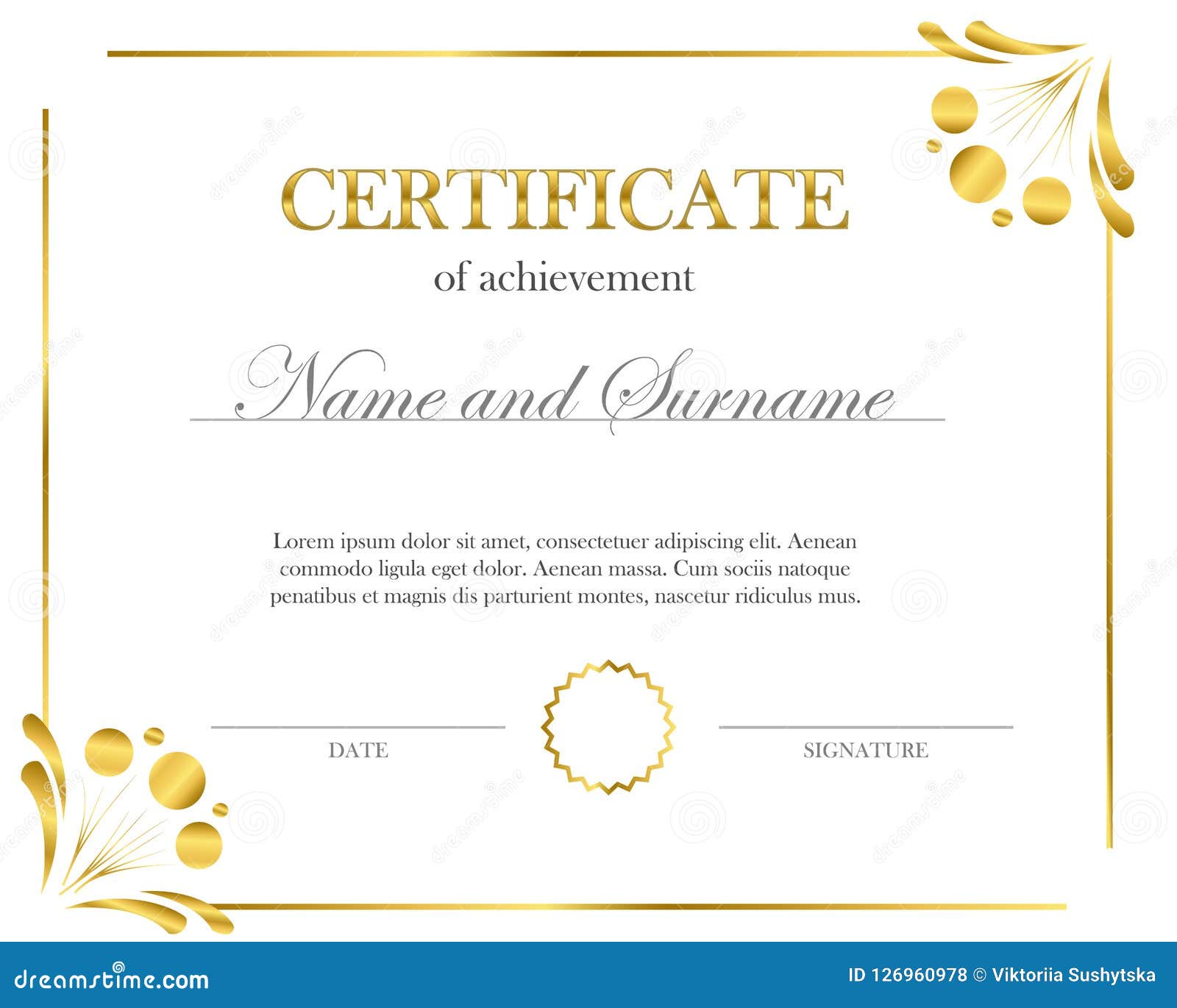Creative Certificate, Diploma. Frame for Diploma, Certificate Stock ...