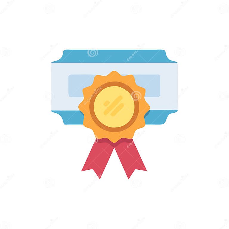Creative Certificate Seal Icon for Educational Use Stock Illustration ...