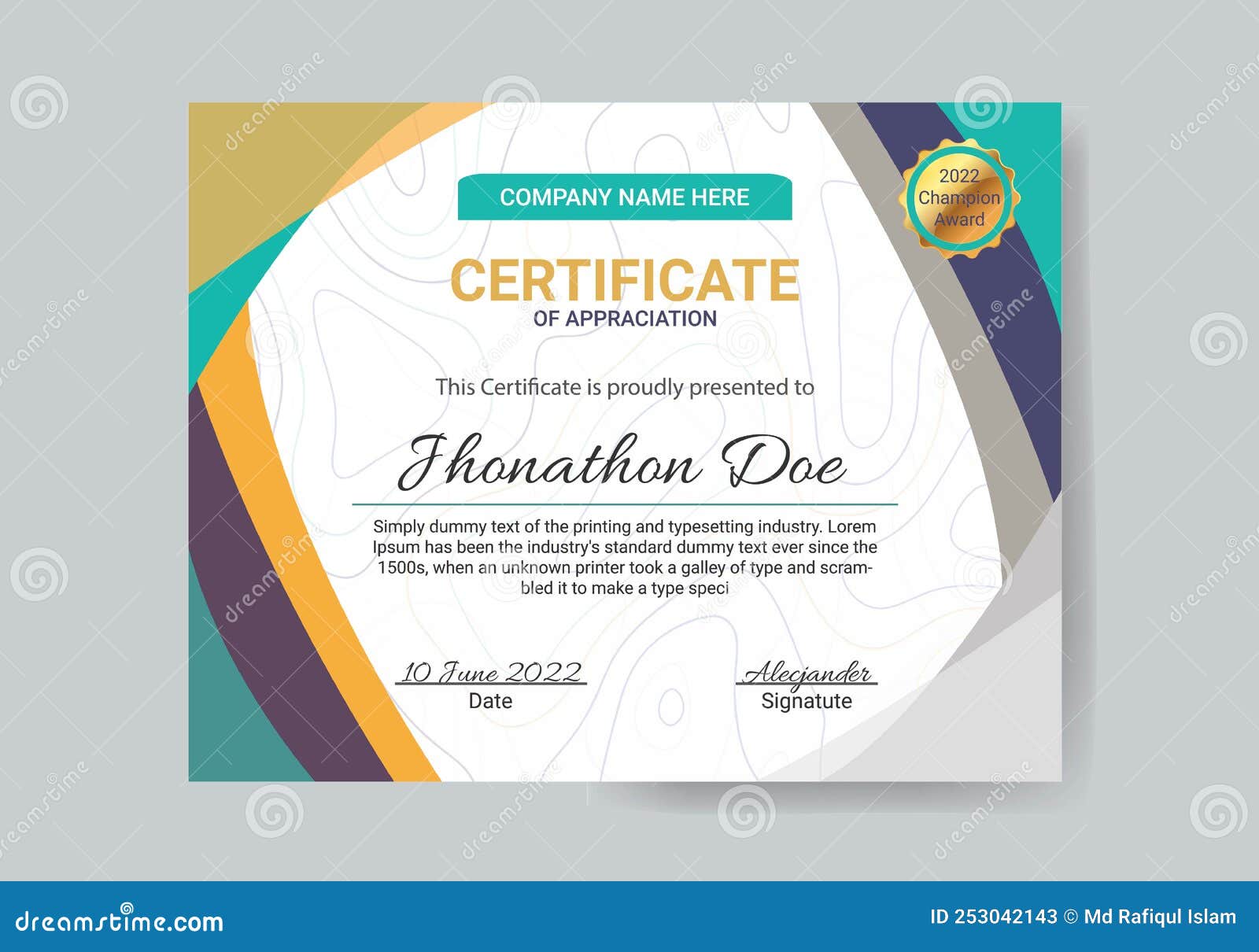 Customizable Certificate Template