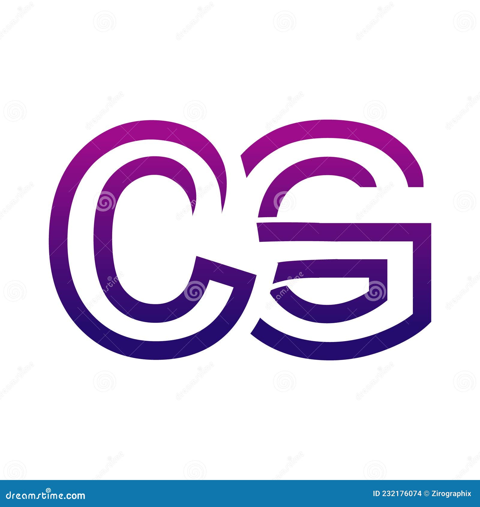 Creative CG Logo Icon Design Stock Vector - Illustration of simple ...