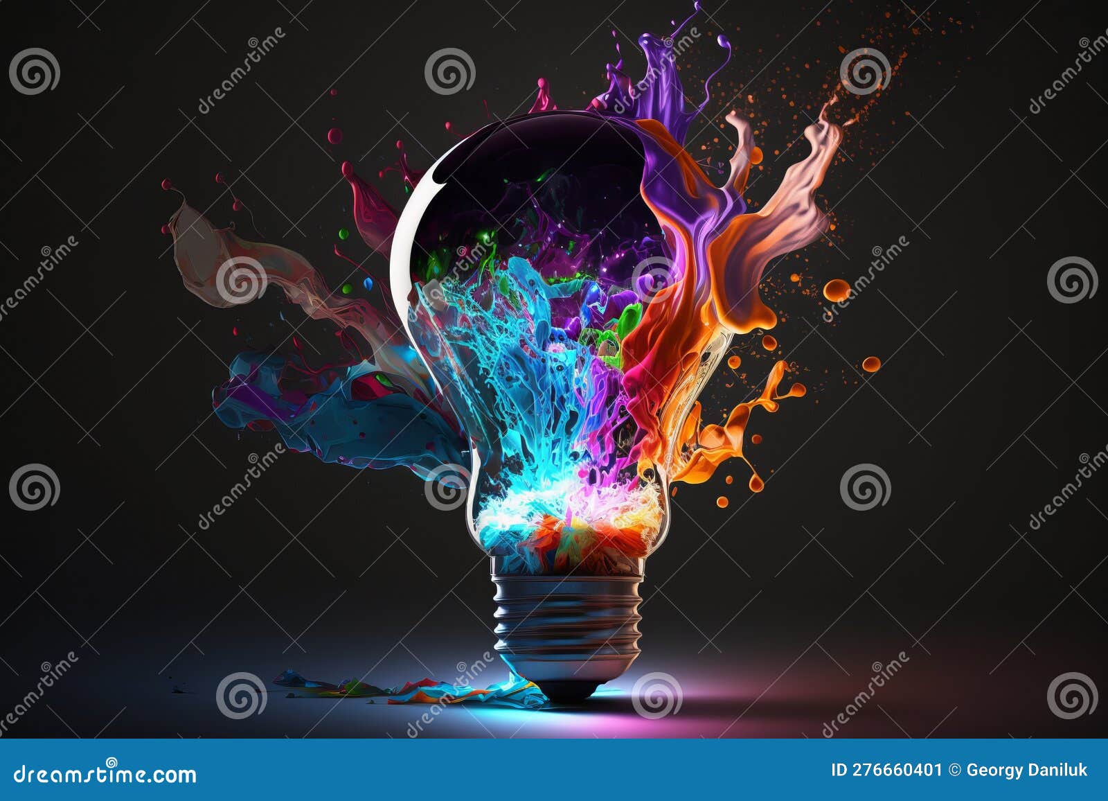 Creative Chaos: Exploding Light Bulbs in Stunning Photography Stock ...