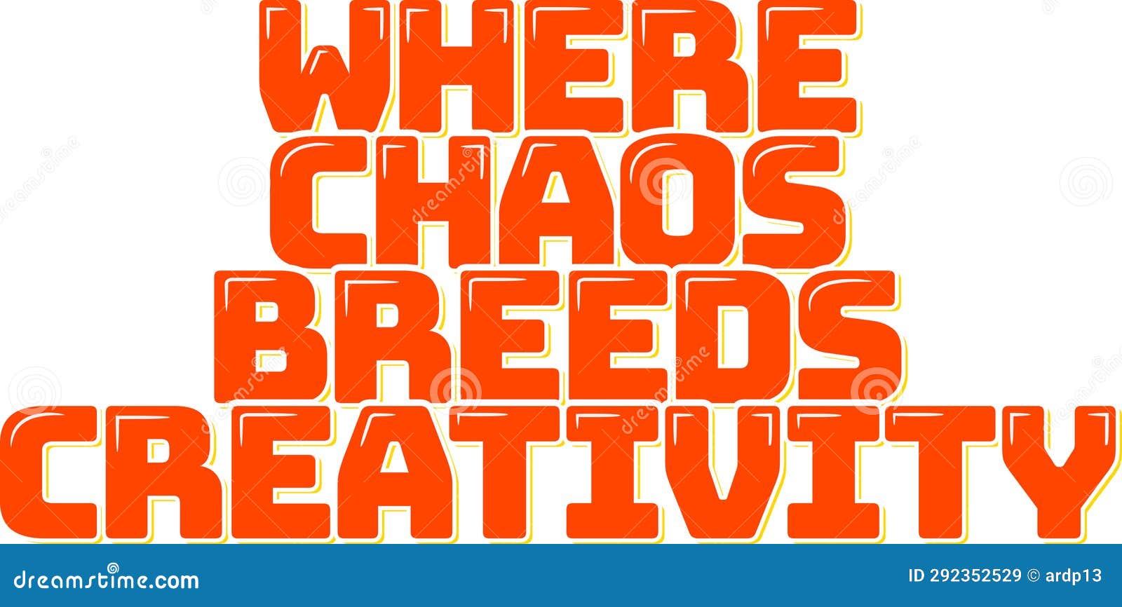 Creative Chaos Typography Design Stock Illustration - Illustration of ...
