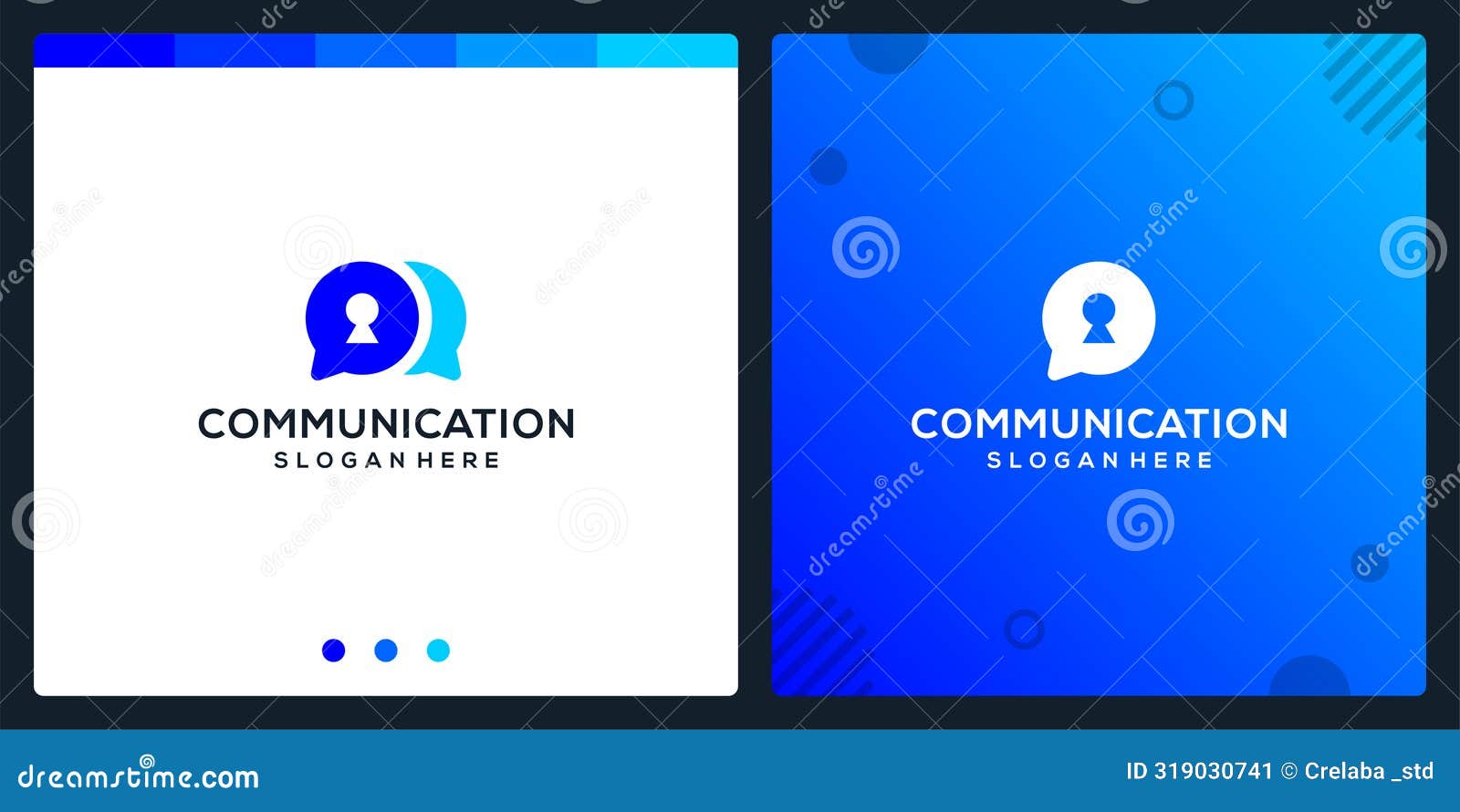 Creative Chat Icon and Key Hole Logo. Premium Vector Stock Vector ...