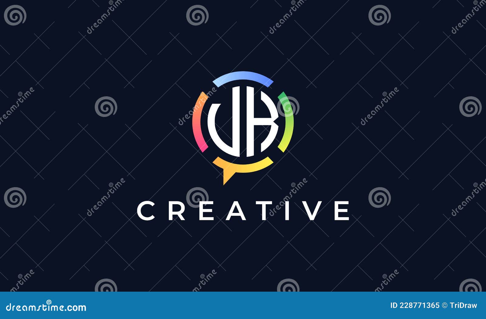 Creative Chat Initial Letters VK Logo Stock Vector - Illustration of ...