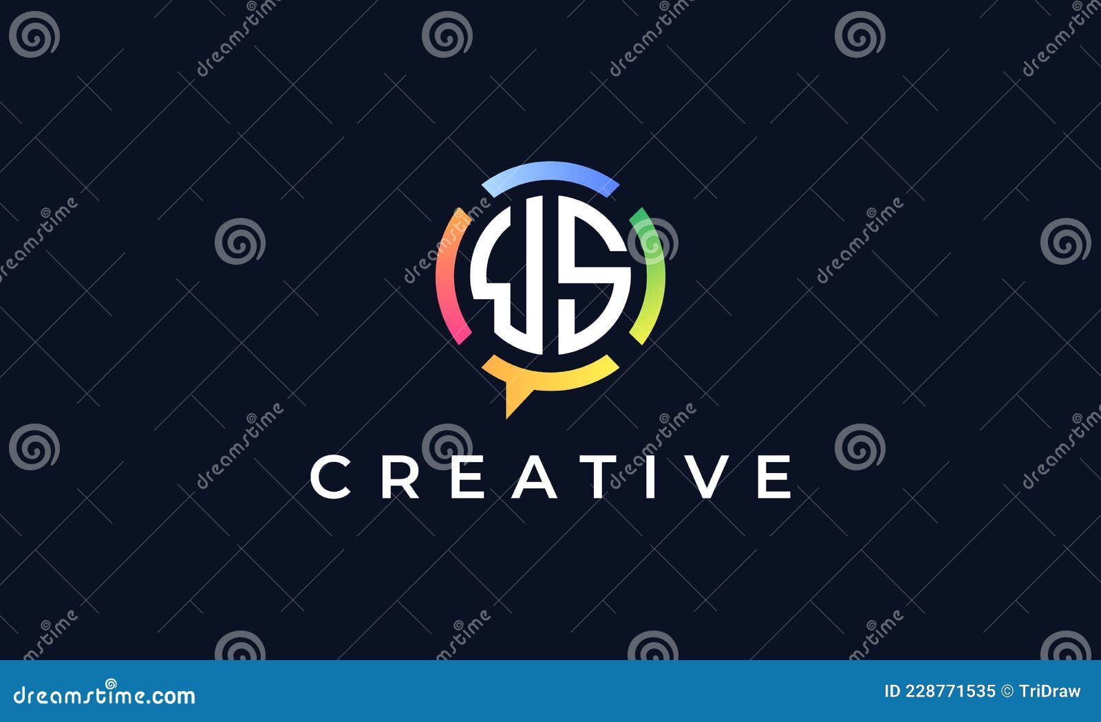 Creative Chat Initial Letters WS Logo Stock Vector - Illustration of ...