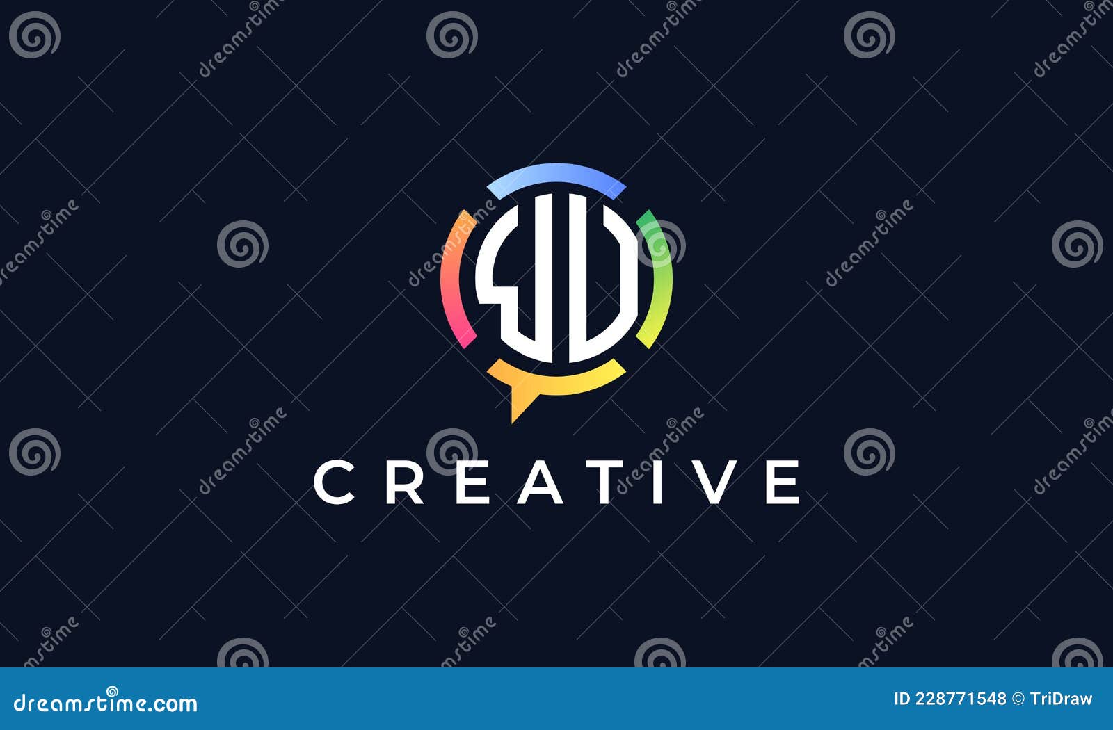 Creative Chat Initial Letters WT Logo Stock Vector - Illustration of ...